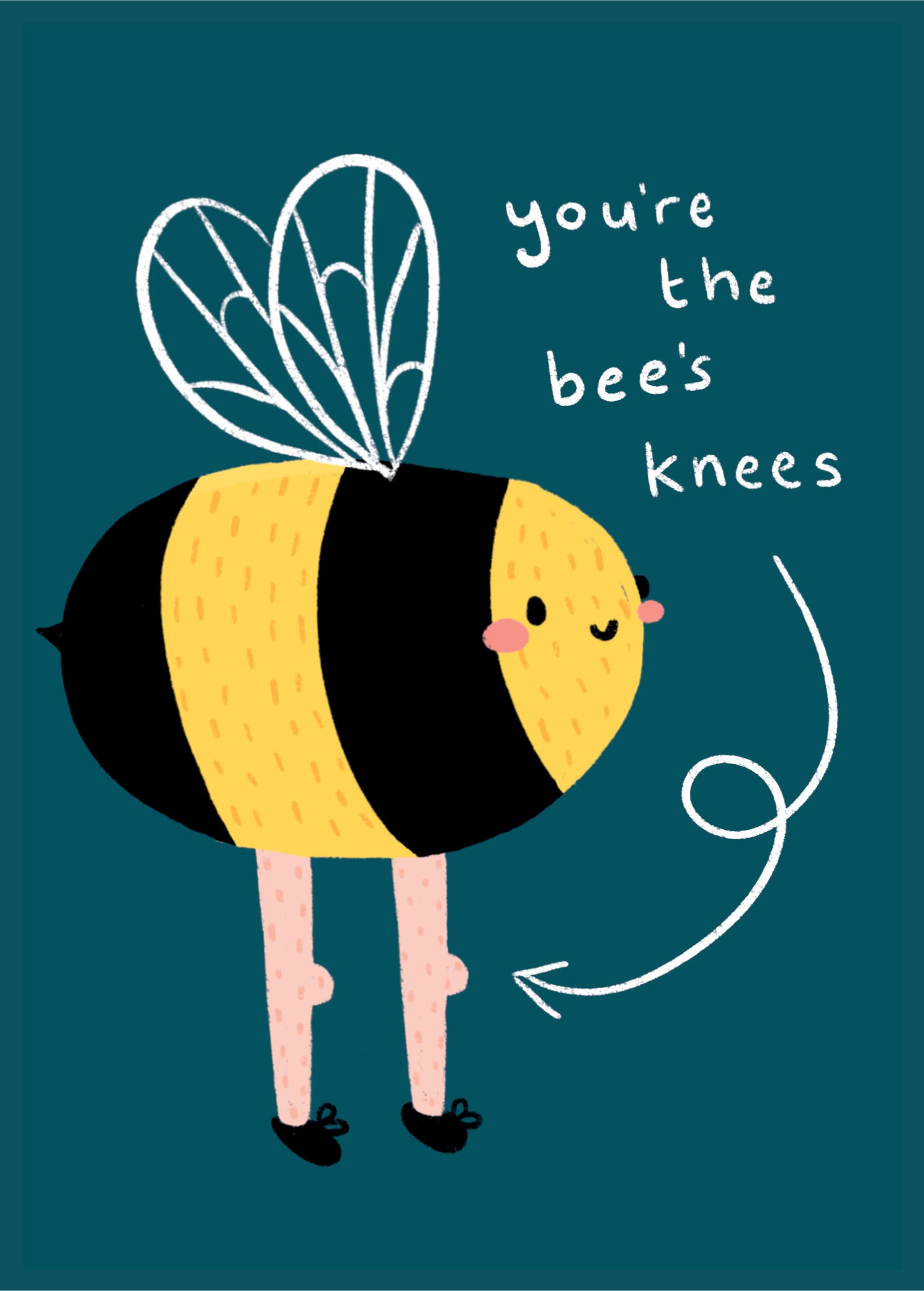 Scribbler You're The Bee's Knees Buzzing Knees! Funny Greeting Card ...