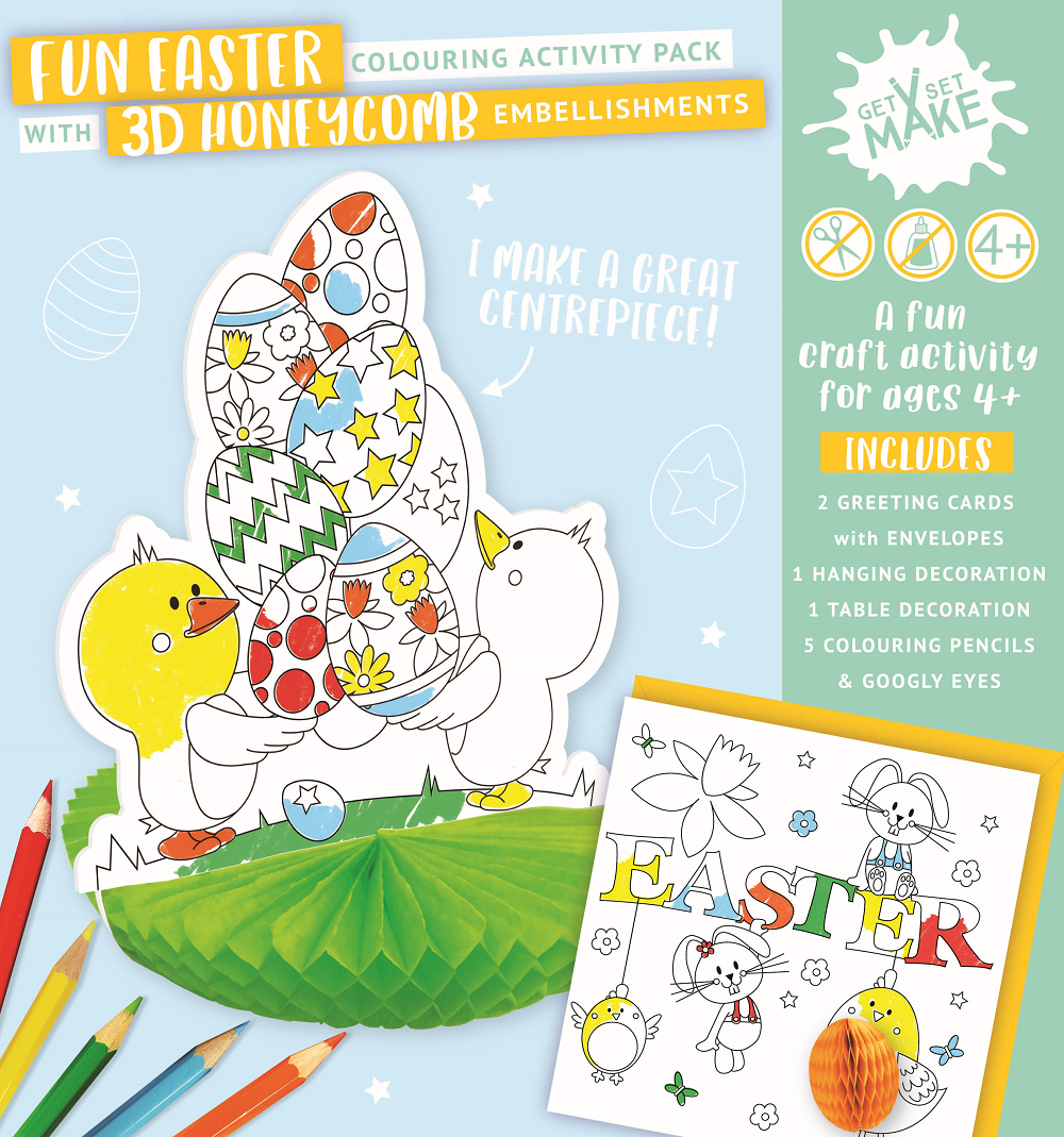 Easter Eggs & Chicks Get Set Make Activity Pack Colouring In Set – Love ...
