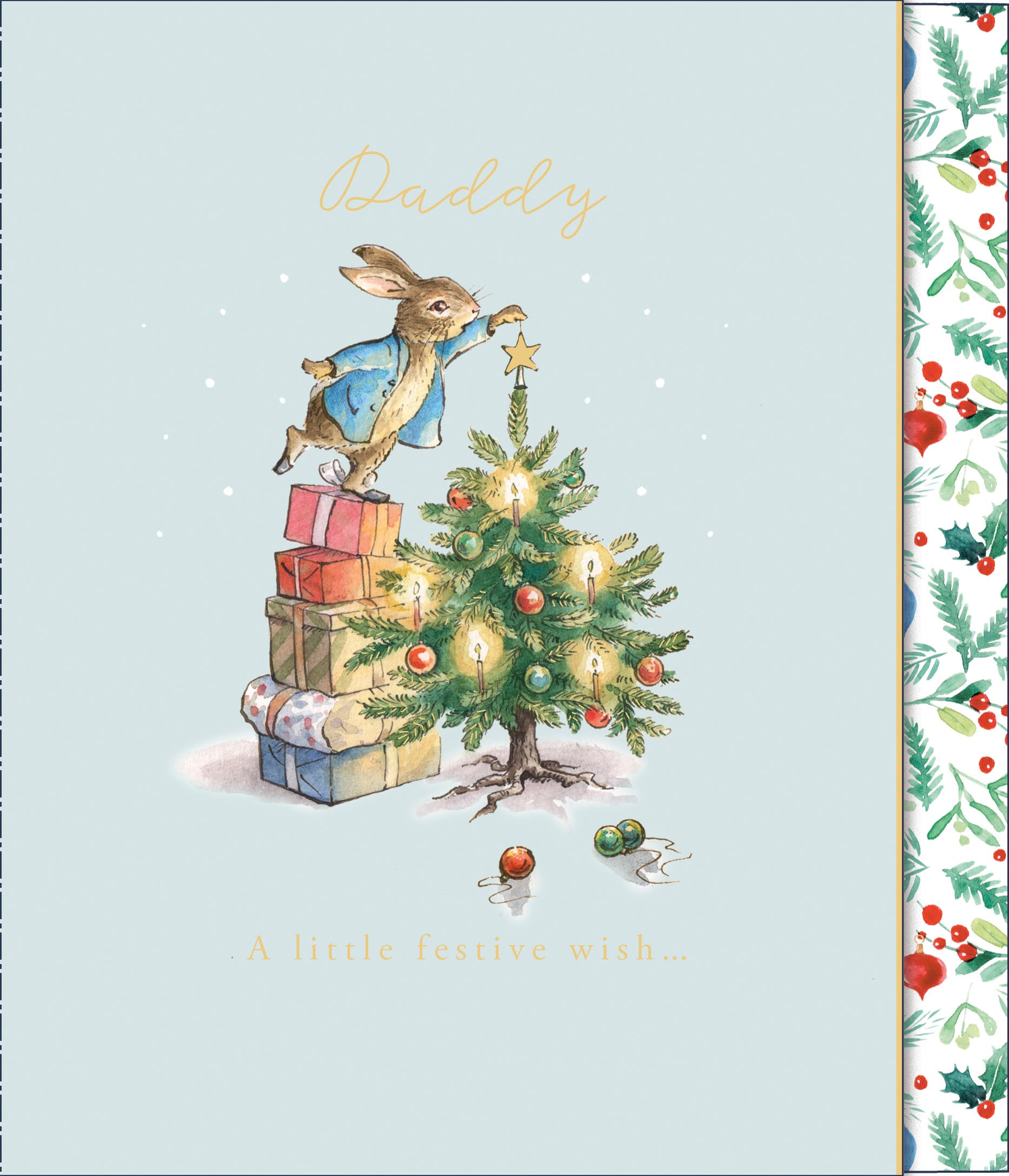 Peter Rabbit Daddy Festive Wish Cute Christmas Card – Love Kate's