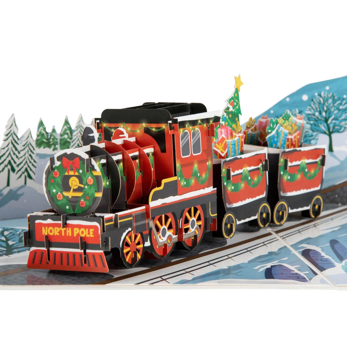 Polar Express Christmas Train 3D Festive Pop Up Greeting Card – Love Kate's