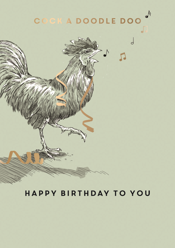 Happy Birthday To You Cock A Doodle Doo Birthday Greeting Card – Love ...