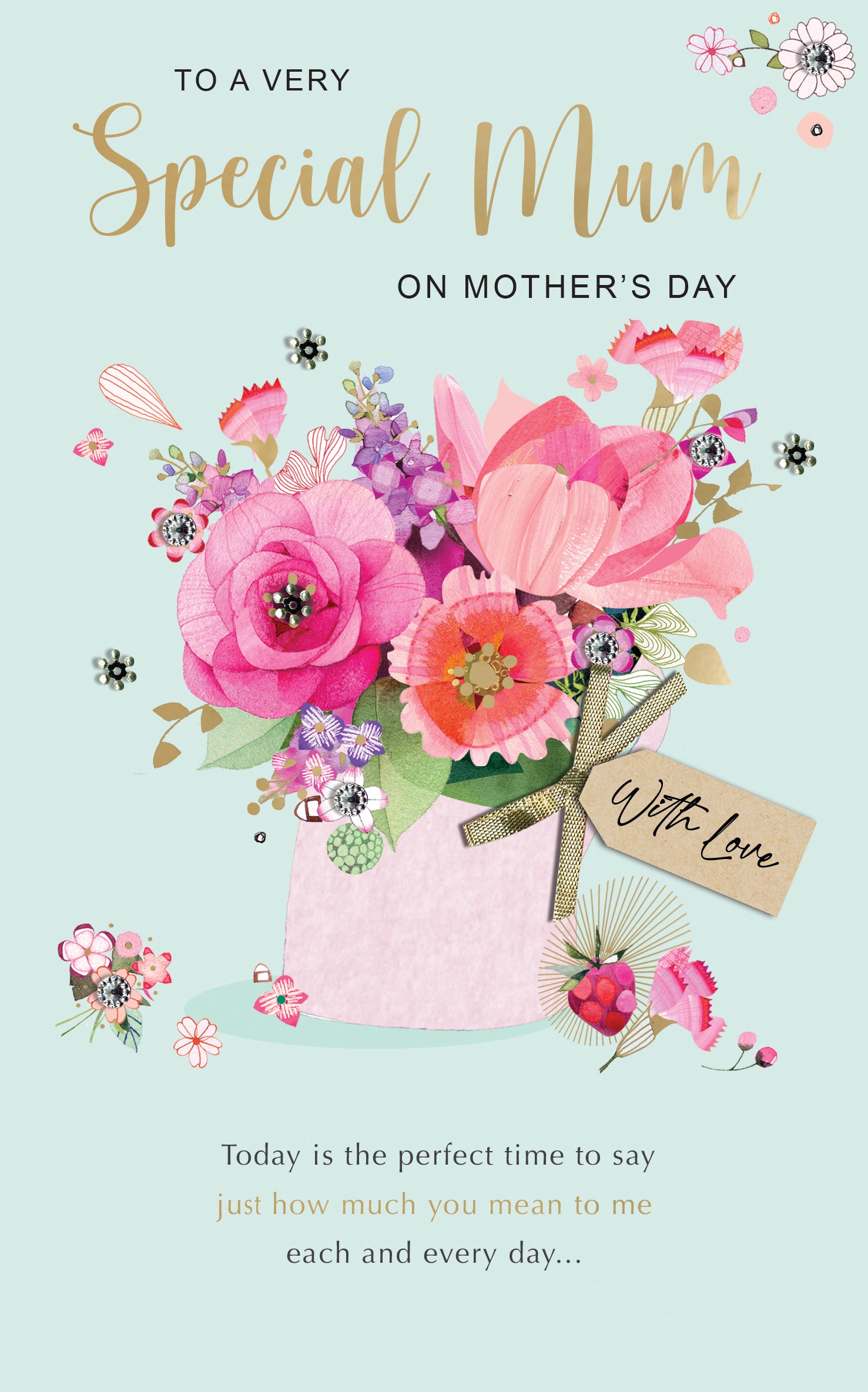 Very Special Mum Love In Bloom Mother's Day Hand-Finished Greeting Car ...