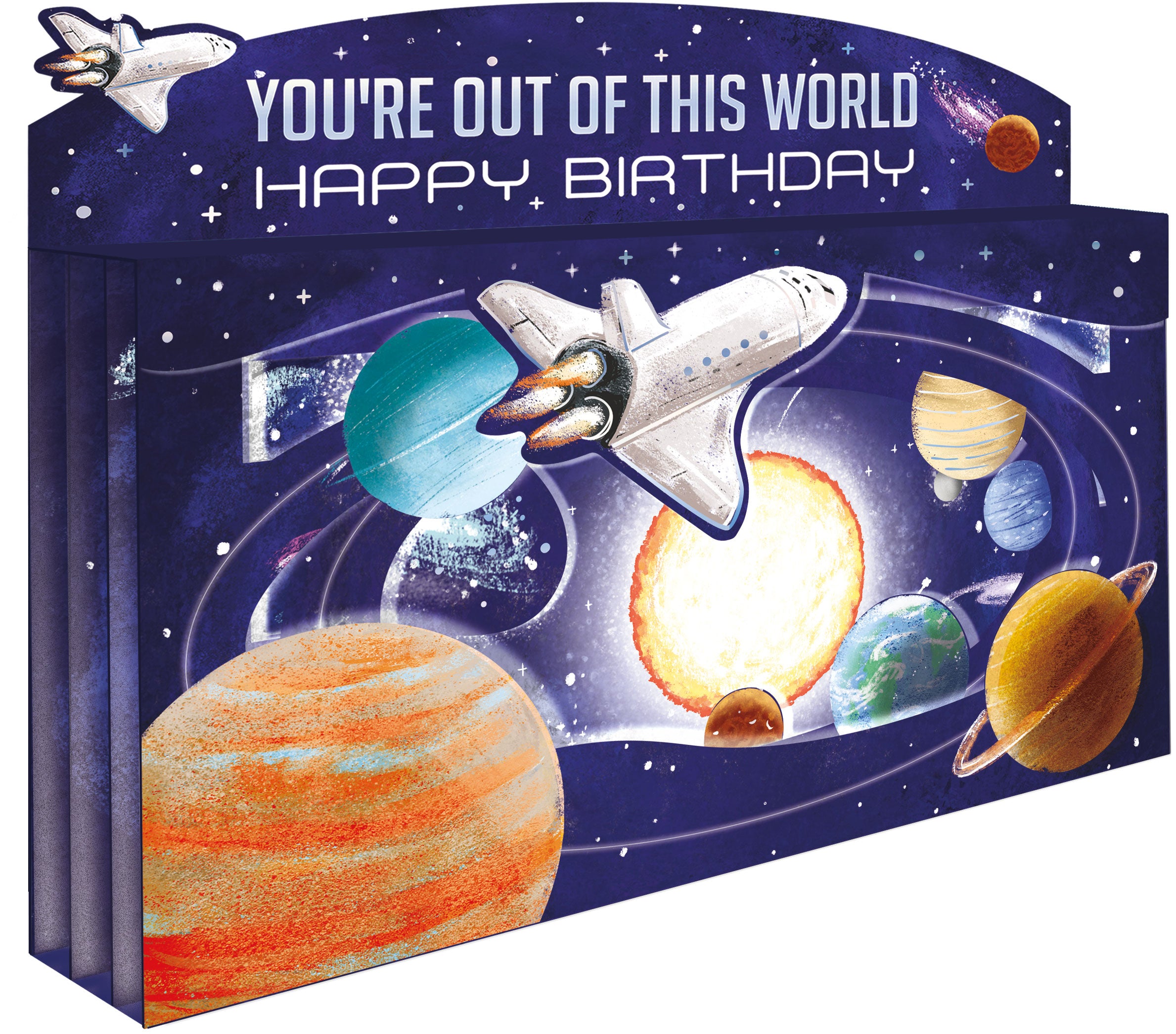 Spectacular 3D Out Of This World Space Happy Birthday Card – Love Kate's