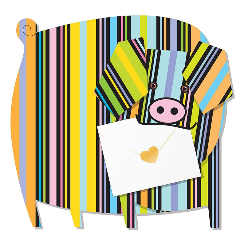Rollo The Pig 3D Animal Shaped Any Occasion Greeting Card – Love Kate's