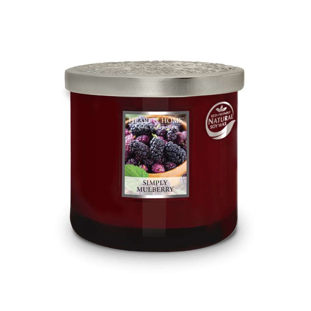 Heart & Home Simply Mulberry Twin Wick Scented Ellipse Candle – Love Kate's