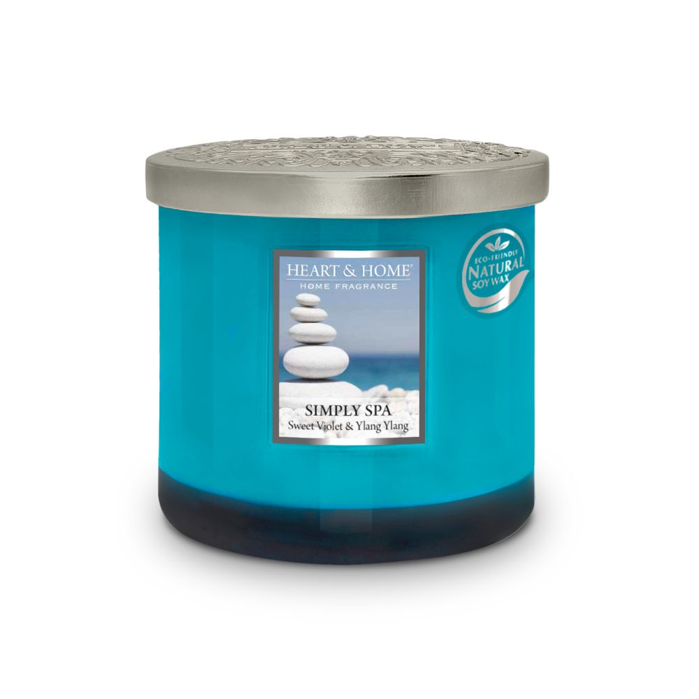 Heart & Home Simply Spa Twin Wick Scented Ellipse Candle – Love Kate's