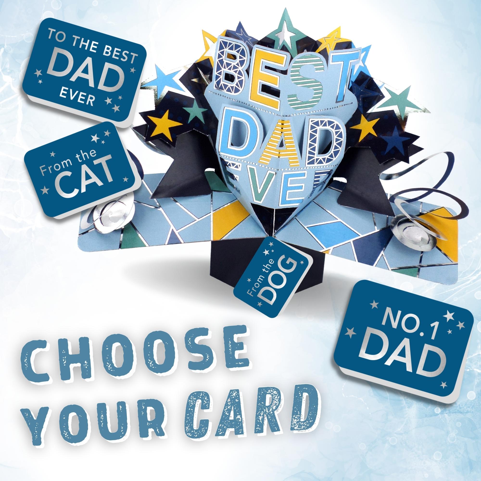 Best Dad Ever Pop Up Card Choice Of Cards – Love Kate's