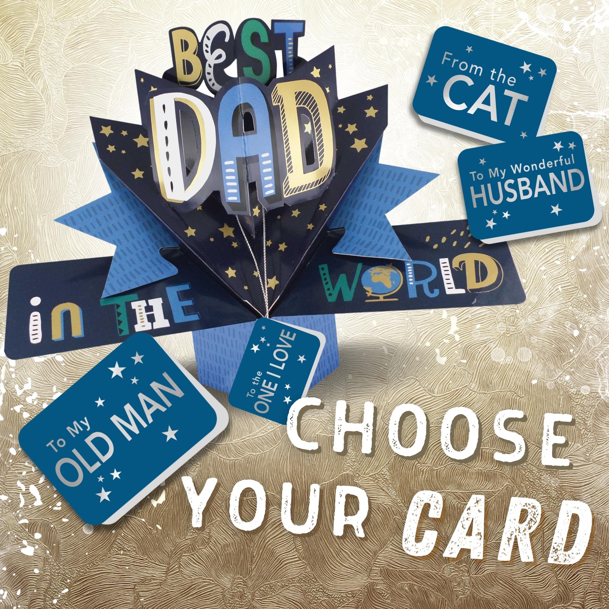 Best Dad In The World Pop Up Card Choice Of Cards – Love Kate's
