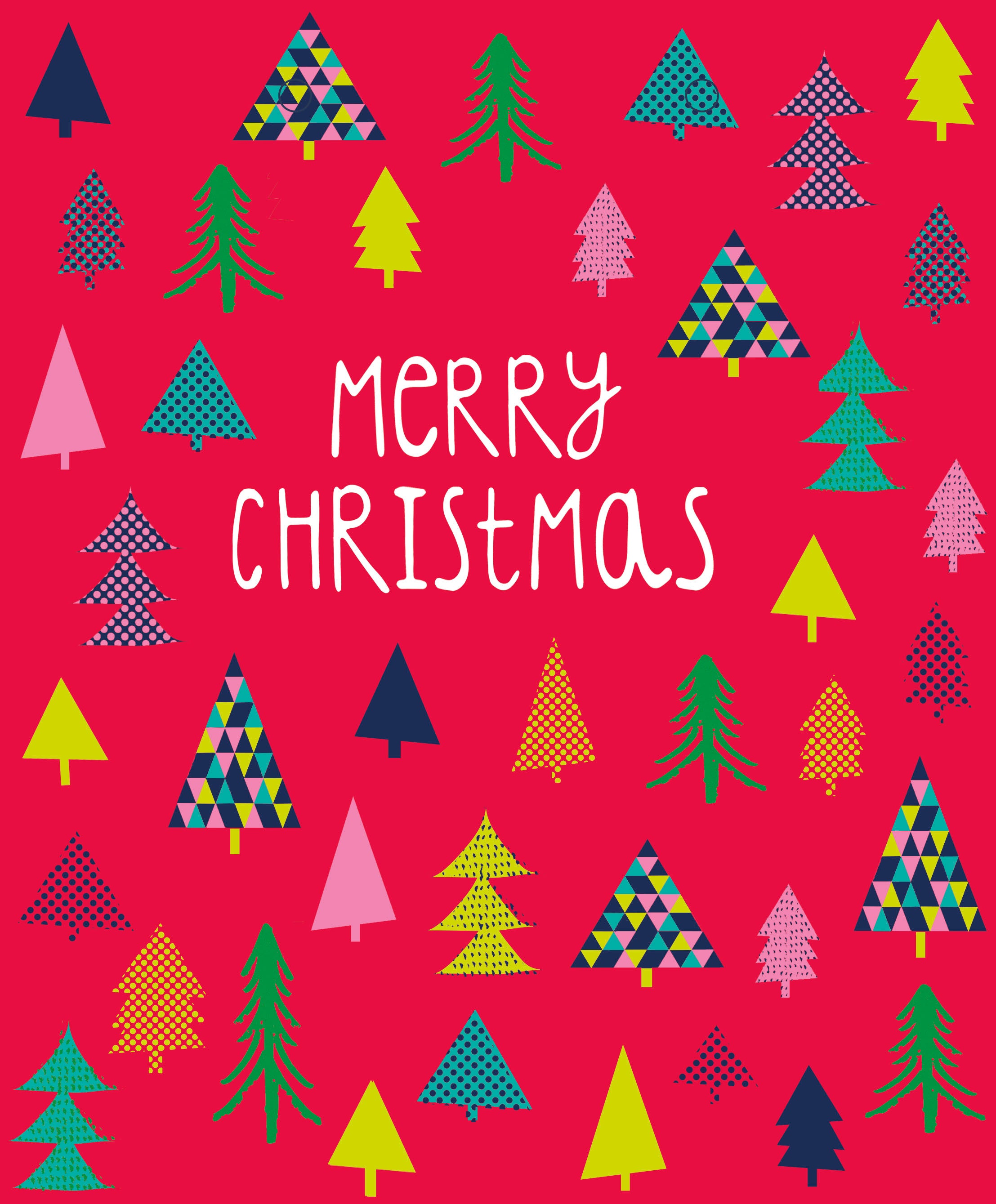 Festive Xmas Trees Medium Christmas Gift Bag Festive Gift Wrap Gifting ...