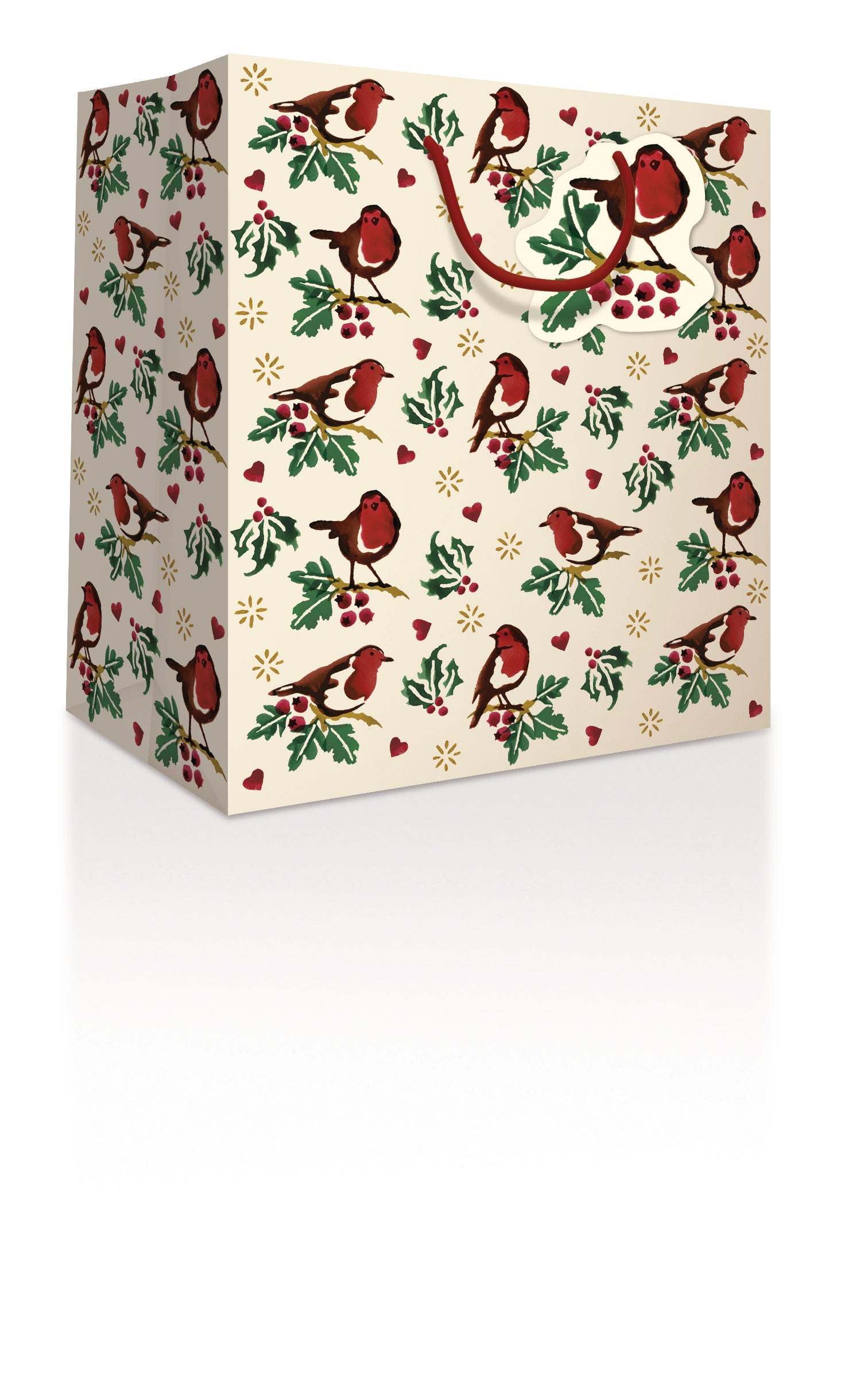 Emma Bridgewater Little Robin Medium Gift Bag Christmas Gift Accessory ...