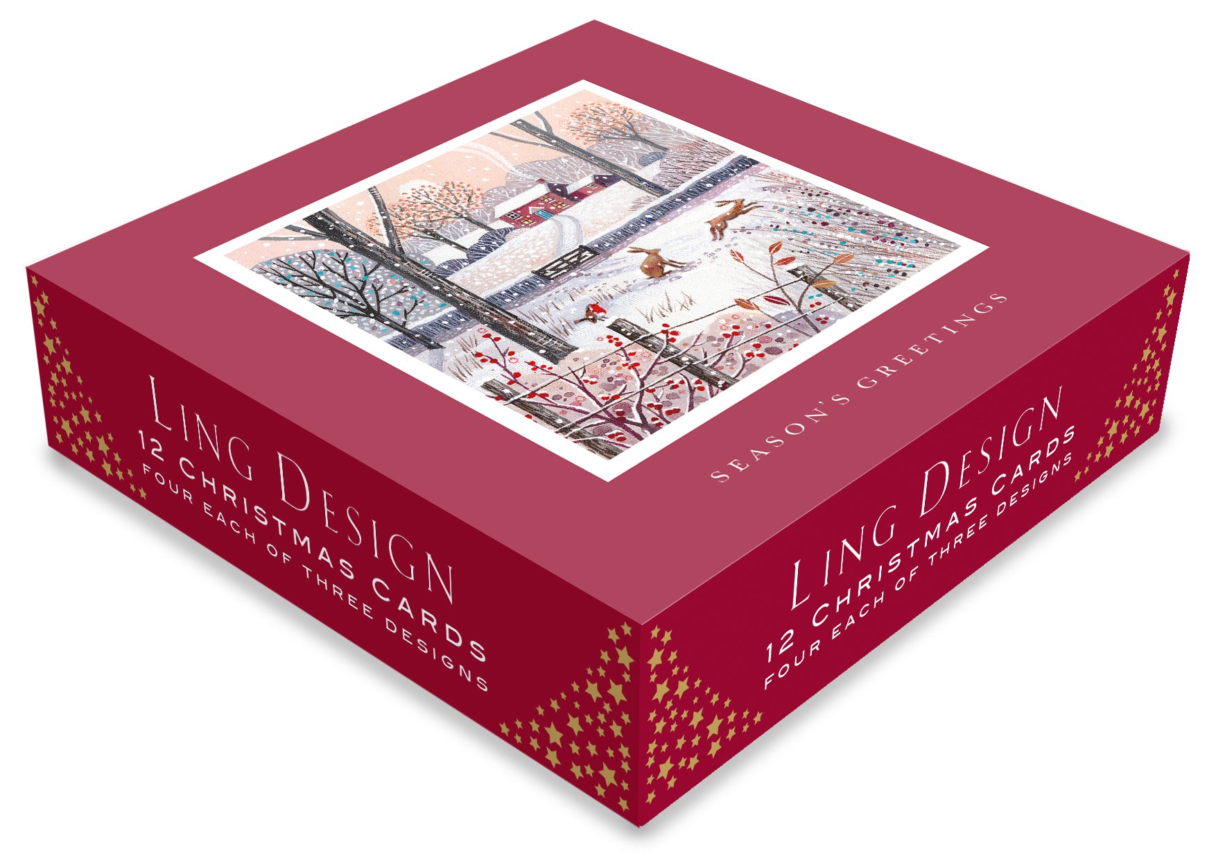 Box of 12 Assorted Countryside Scenes Square Christmas Cards – Love Kate's