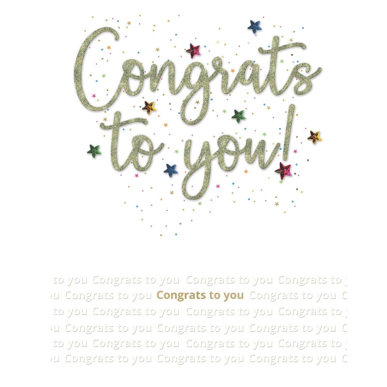 Large Embellished A4 Congratulations Greeting Card Congrats To You! Ce ...