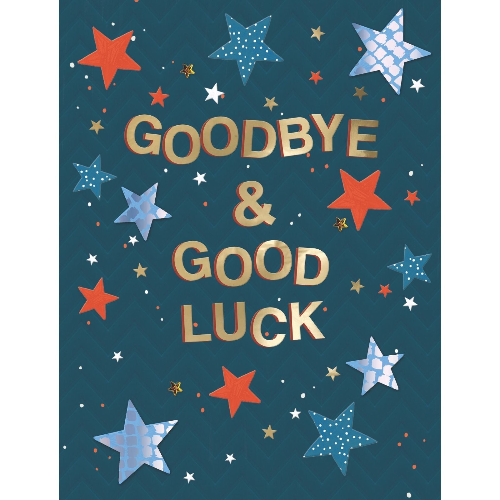 Large Embellished A4 Goodbye & Good Luck Greeting Card Lucky Future Wi ...