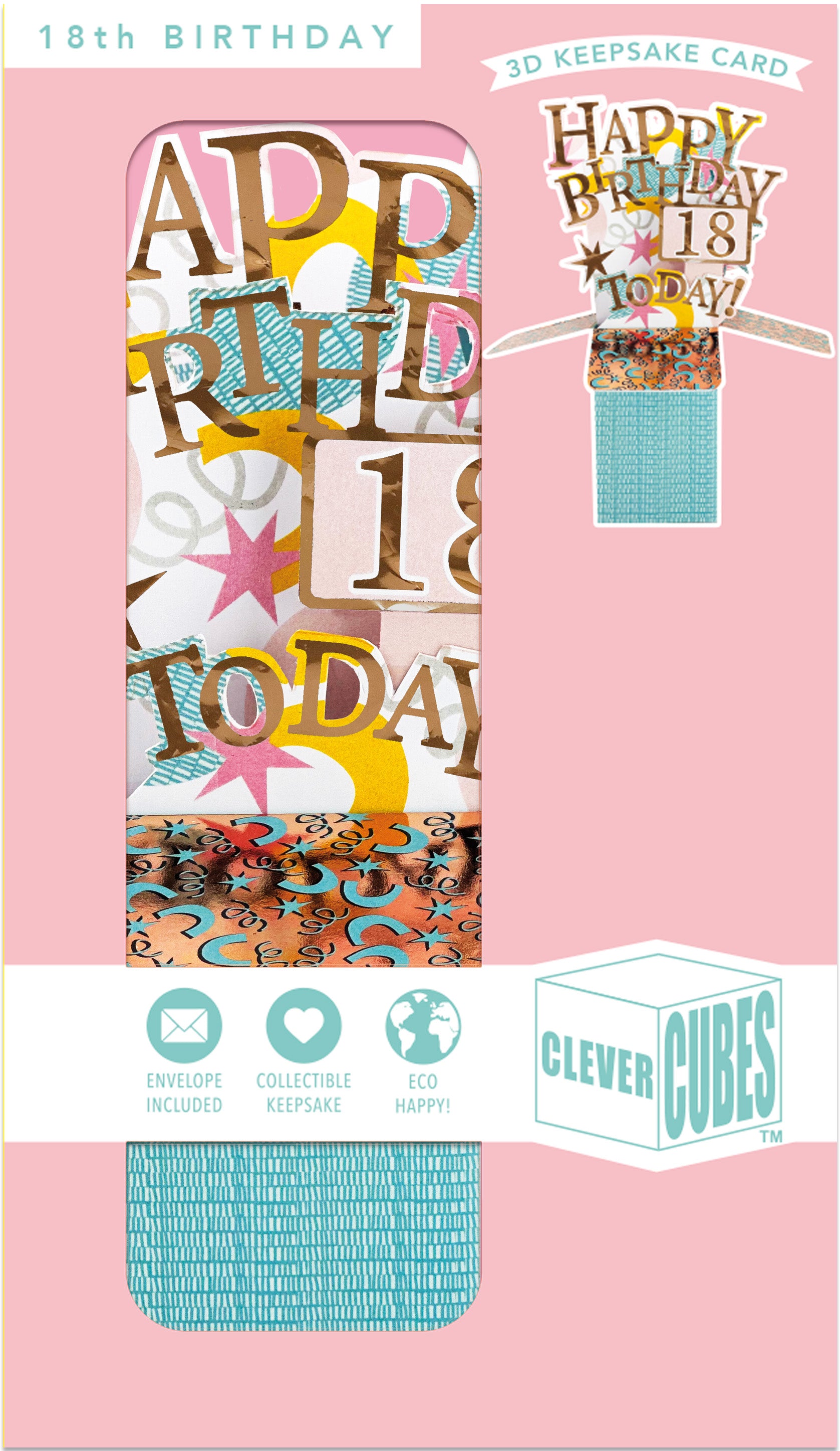 Clever Cube 18th Birthday Party-Perfect Popper! Birthday Pop Up Greeti ...