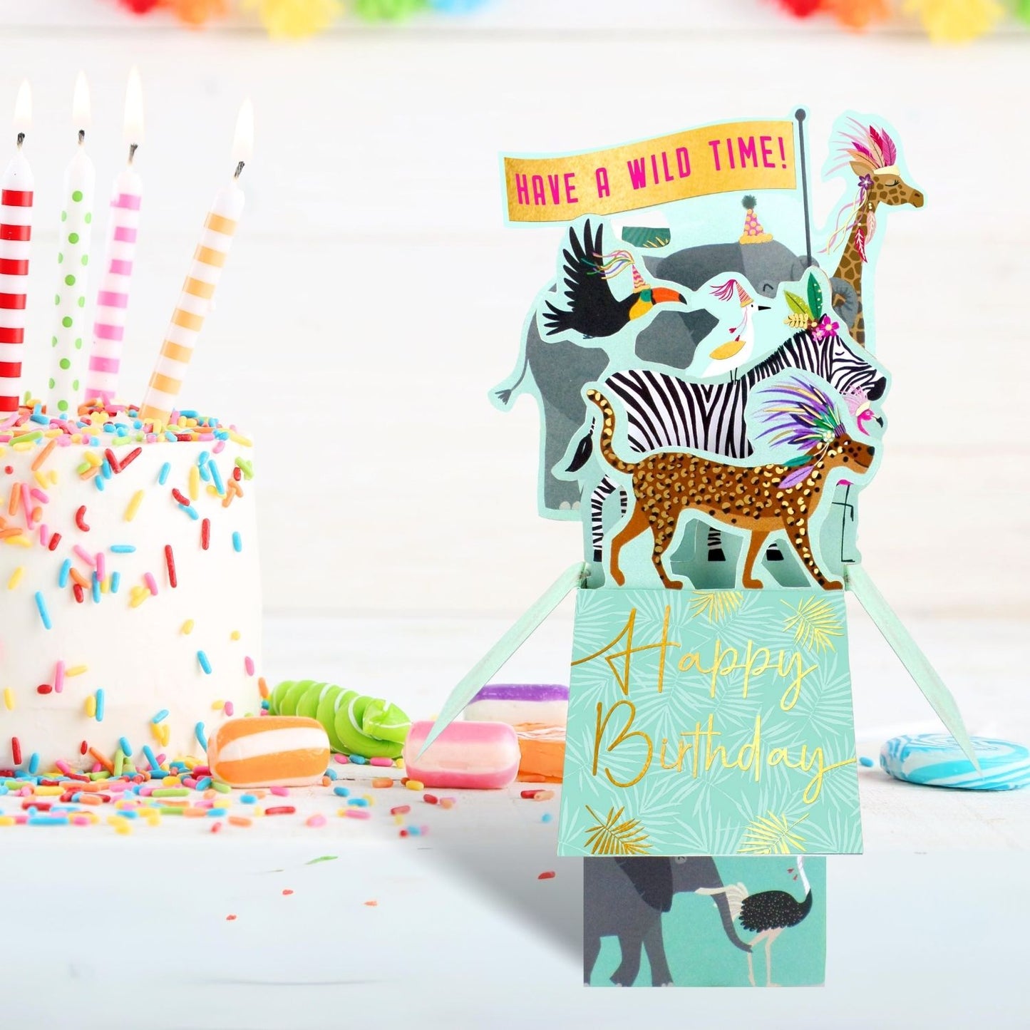 Clever Cube Have A Wild Time Party Animals Galore! Birthday Pop Up Gre ...