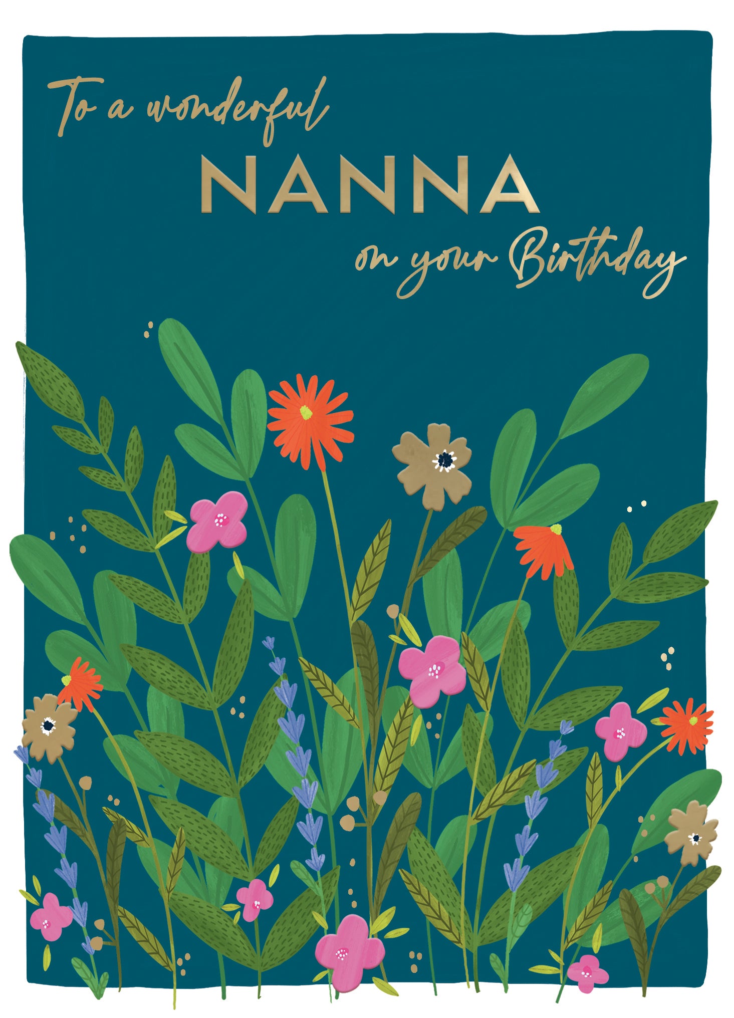 Wonderful Nanna On Your Birthday Flower Power! Contemporary Birthday C ...