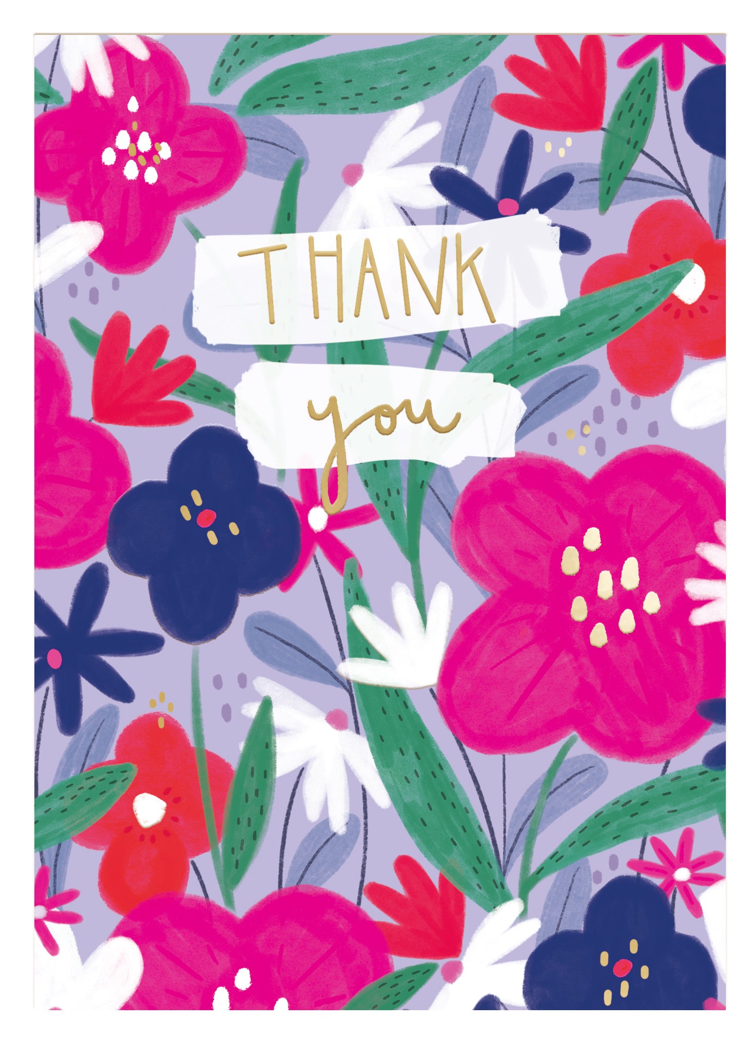 Thank You Pretty Petals! Contemporary Thank You Greeting Card – Love Kate's