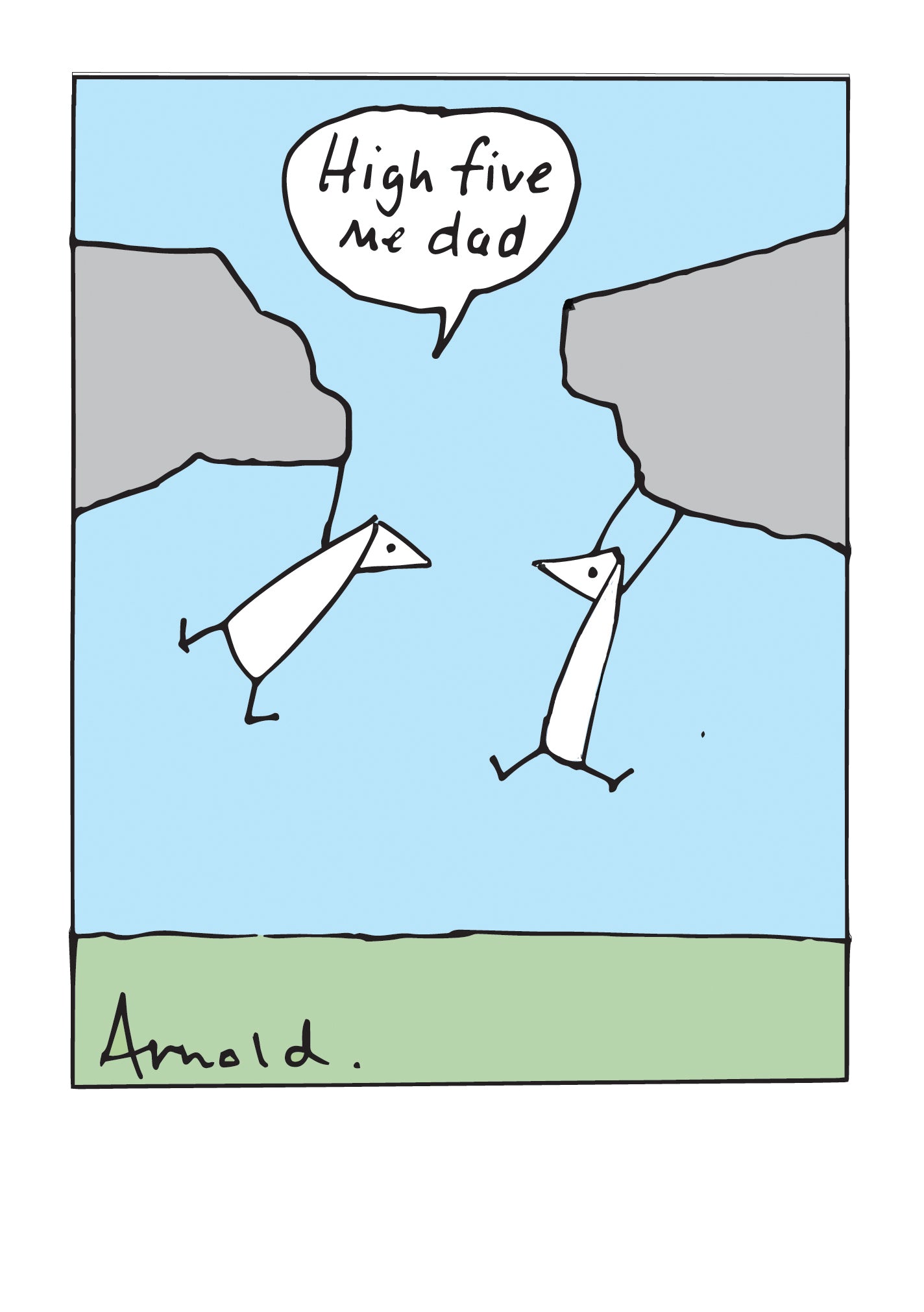 Funny High Five Me Dad Humour Father's Day Card – Love Kate's