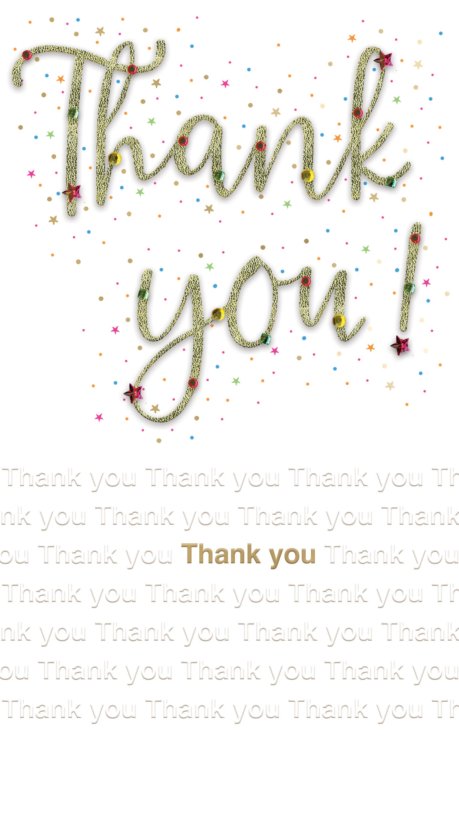 Thank You Magical Celebration Fun Thank You Hand-Finished Greeting Car ...
