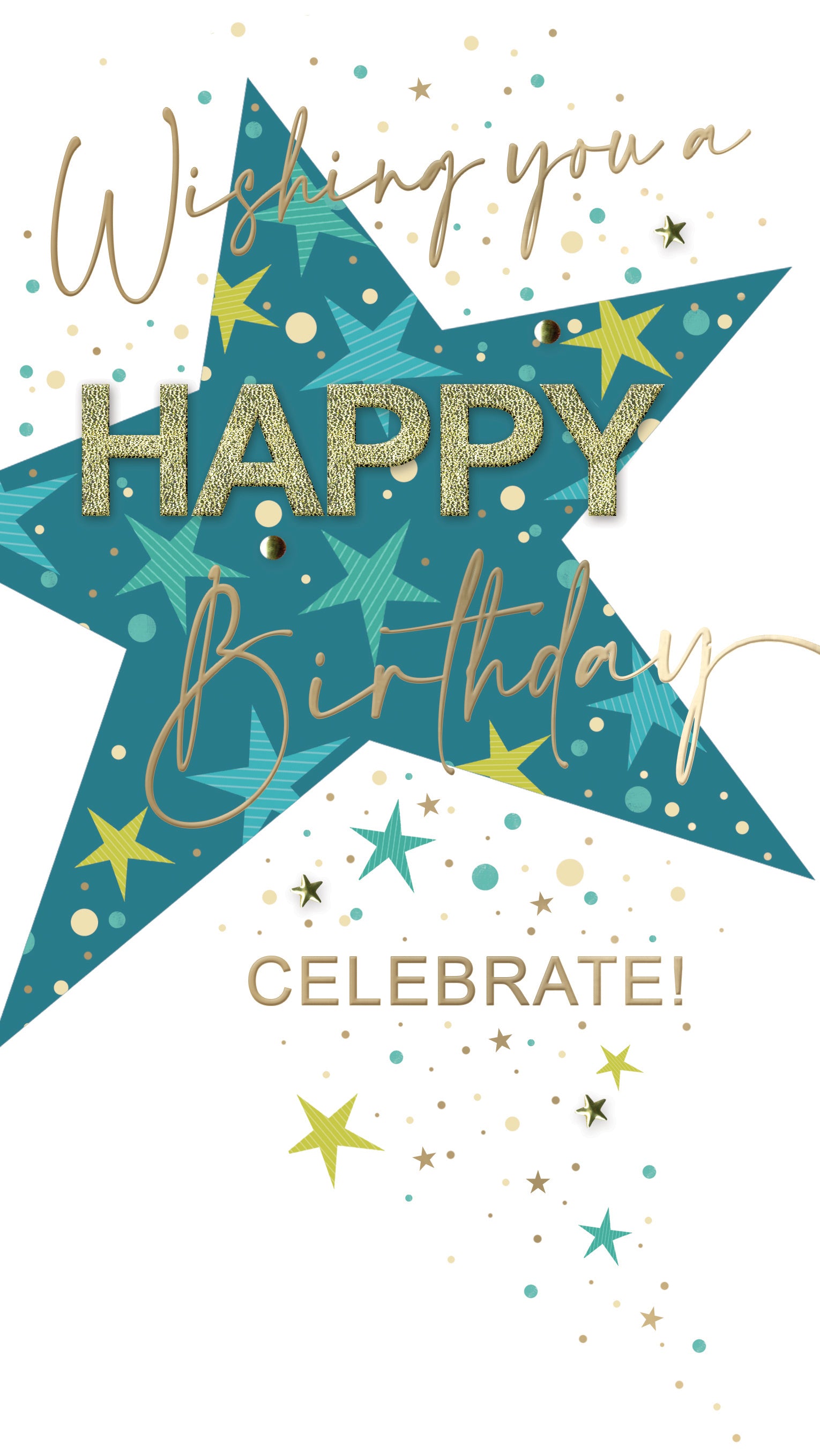 Celebrate Happy Birthday Sparkle-tastic Surprise Hand-Finished Birthda ...