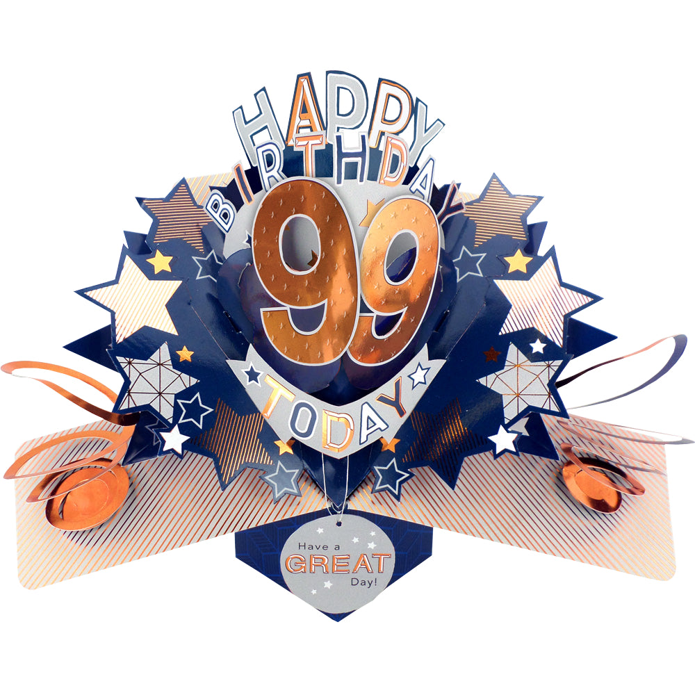 Happy 99th Birthday 99 Today Pop-Up Greeting Card – Love Kate's