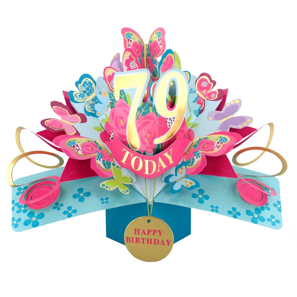 79 Today Happy 79th Birthday Pop Up Greeting Card – Love Kate's