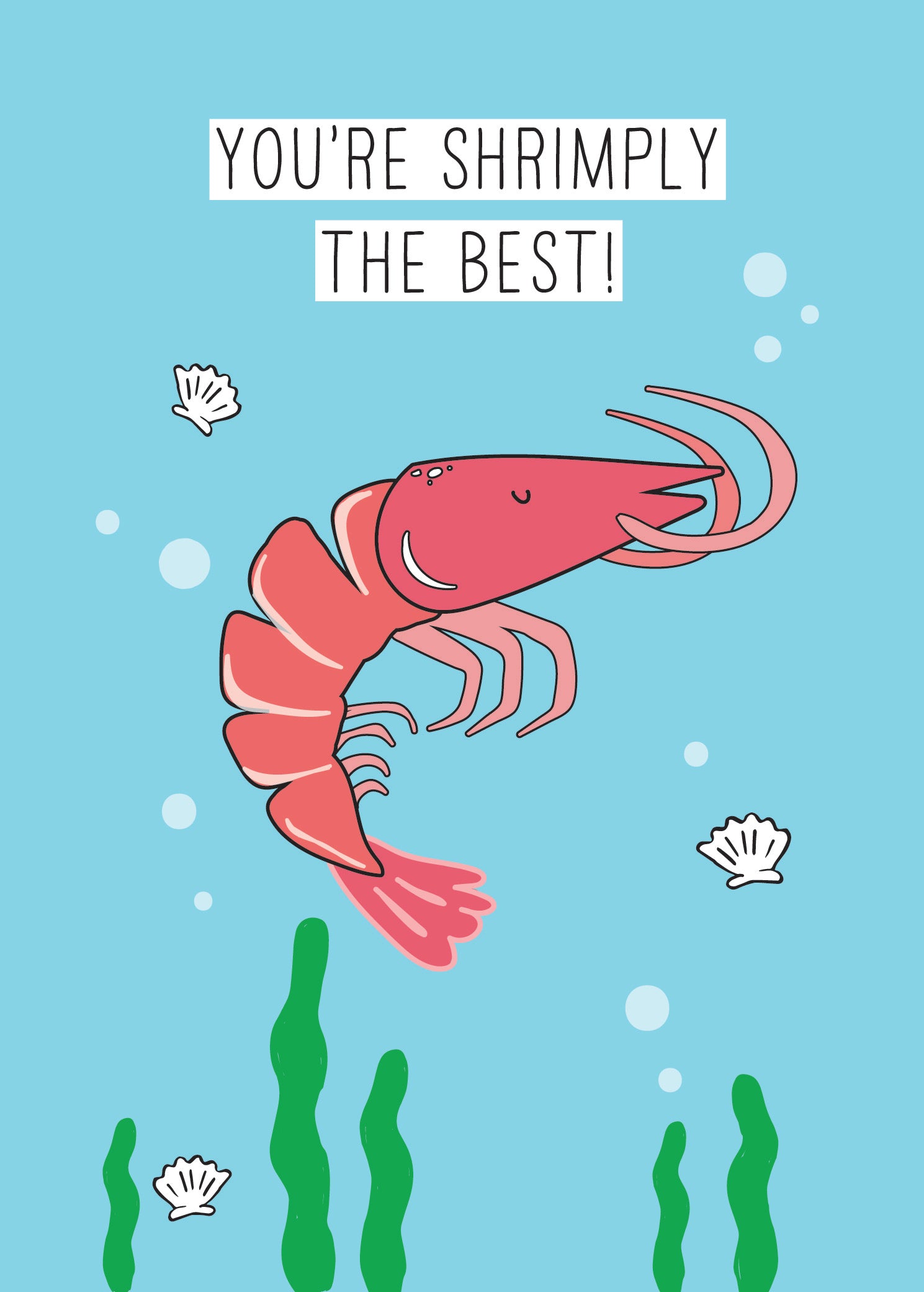 Scribbler You're Shrimply The Best Shrimply Awesome! Funny Greeting Ca ...