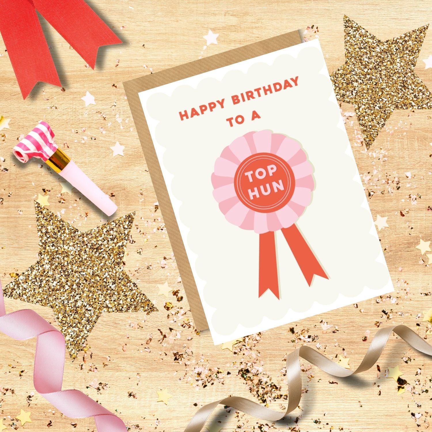 Scribbler Happy Birthday To A Top Hun Fun Birthday Card – Love Kate's