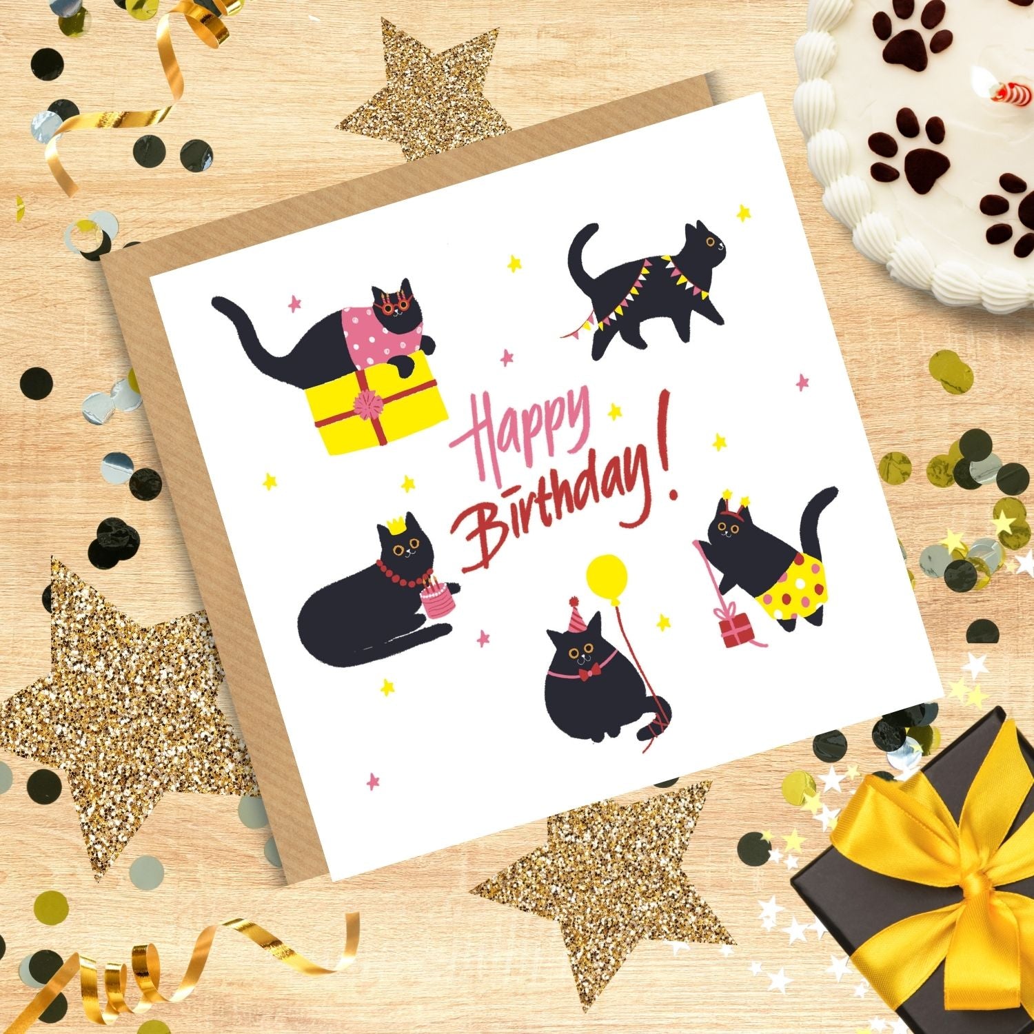 Scribbler Happy Birthday Cats Meow-Tastic Cat Party! Funny Birthday Ca ...