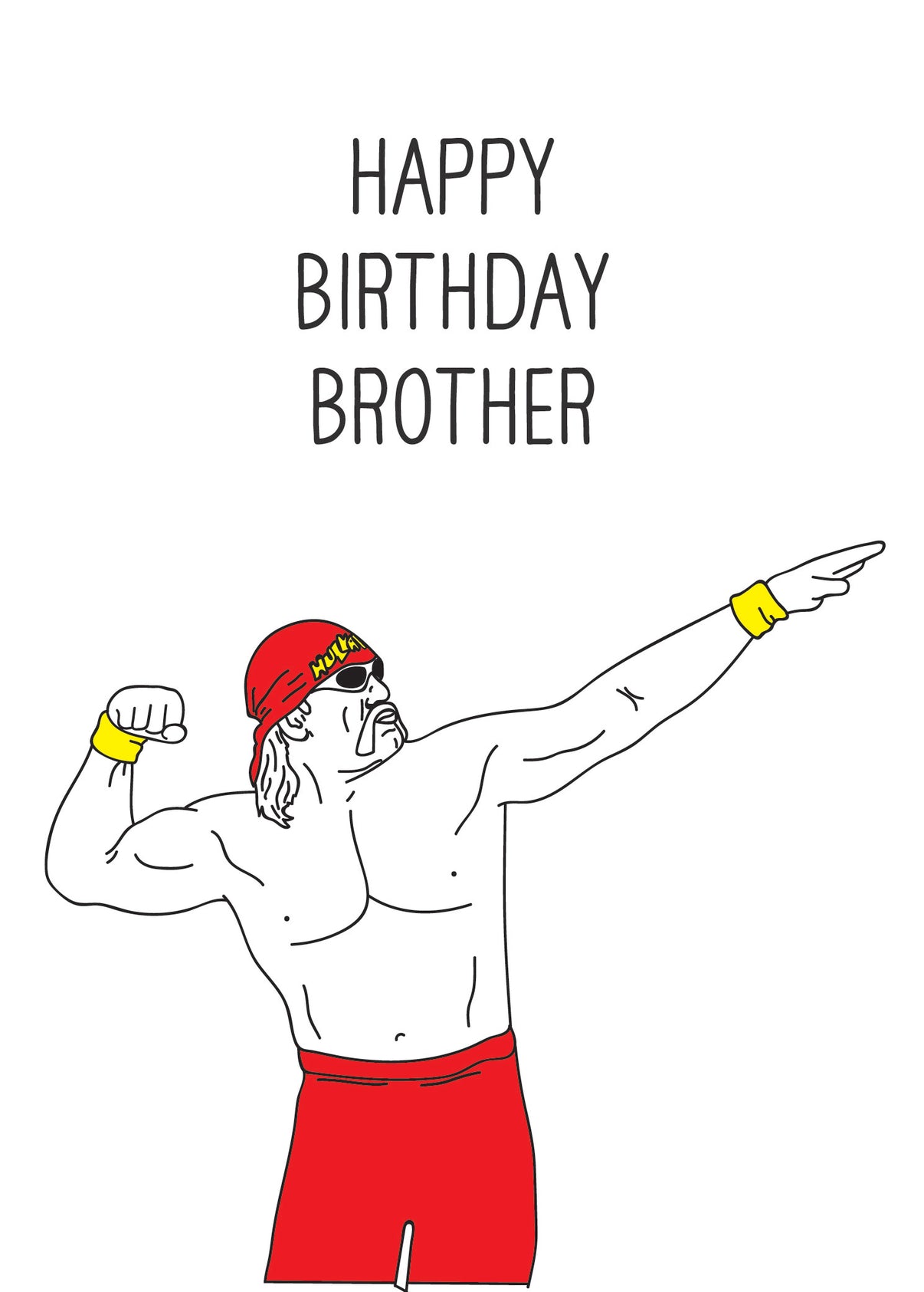 Scribbler Hulk Happy Birthday Brother Hulktastic Fun! Funny Birthday C ...