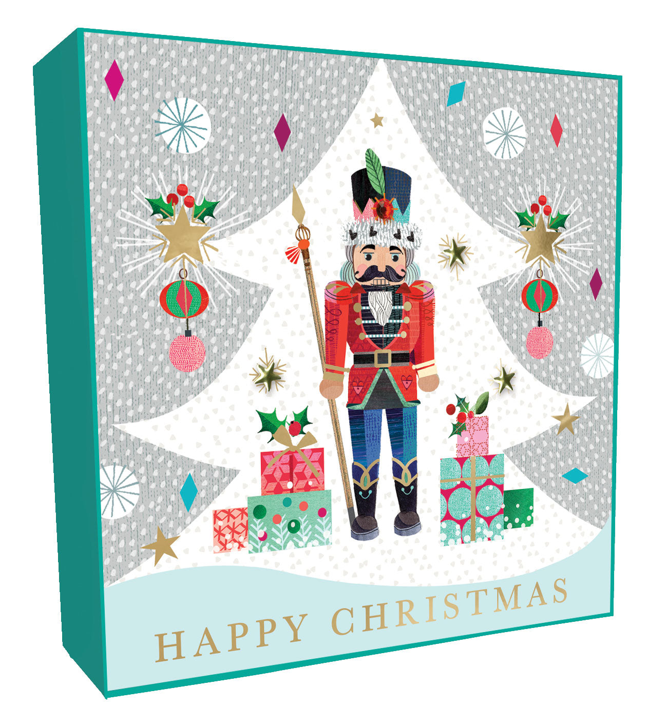Box Of 6 Sparkle Nutcracker Embellished Christmas Cards Xmas Card Boxe ...