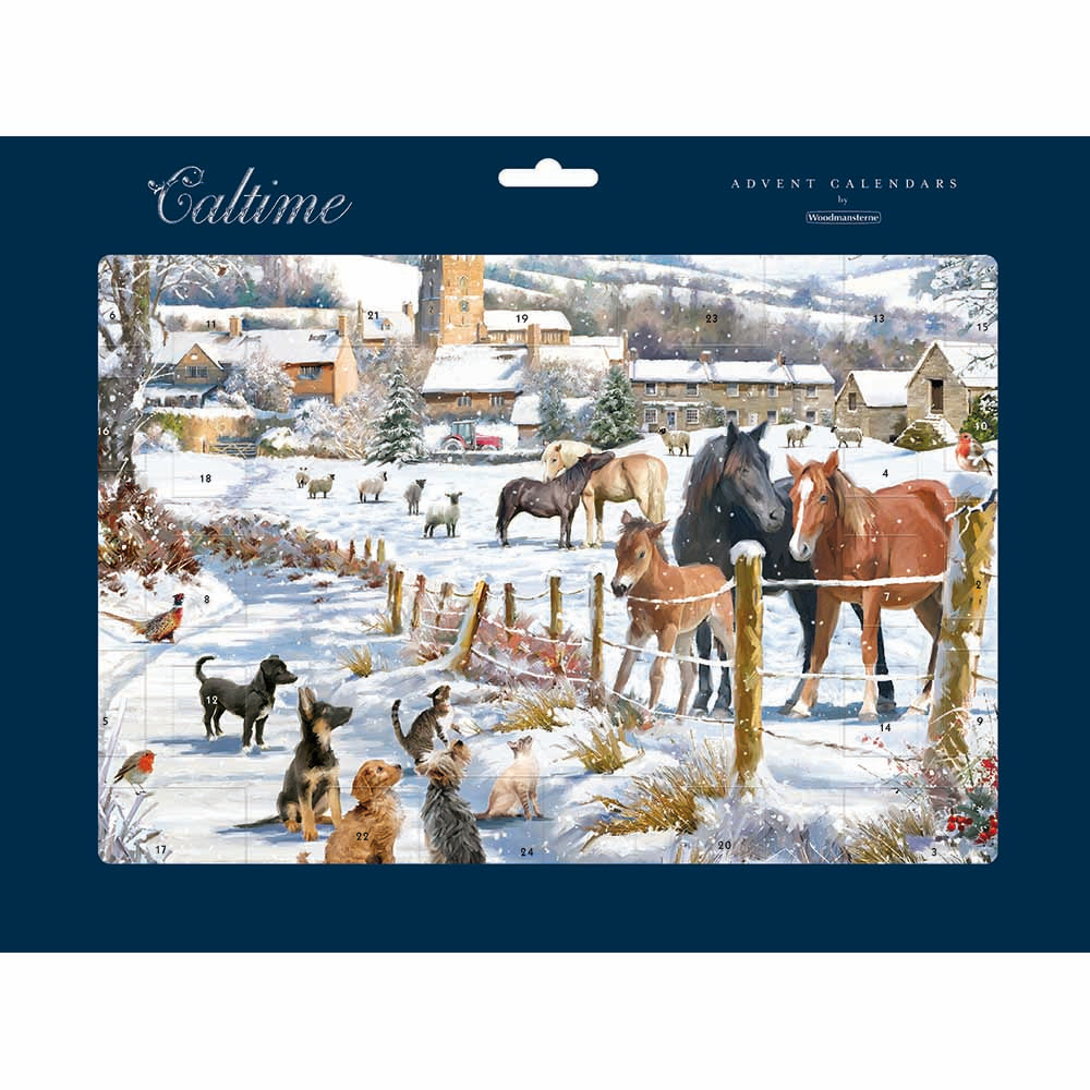 Caltime Festive Snowy Lane Traditional Christmas Advent Calendar – Love ...