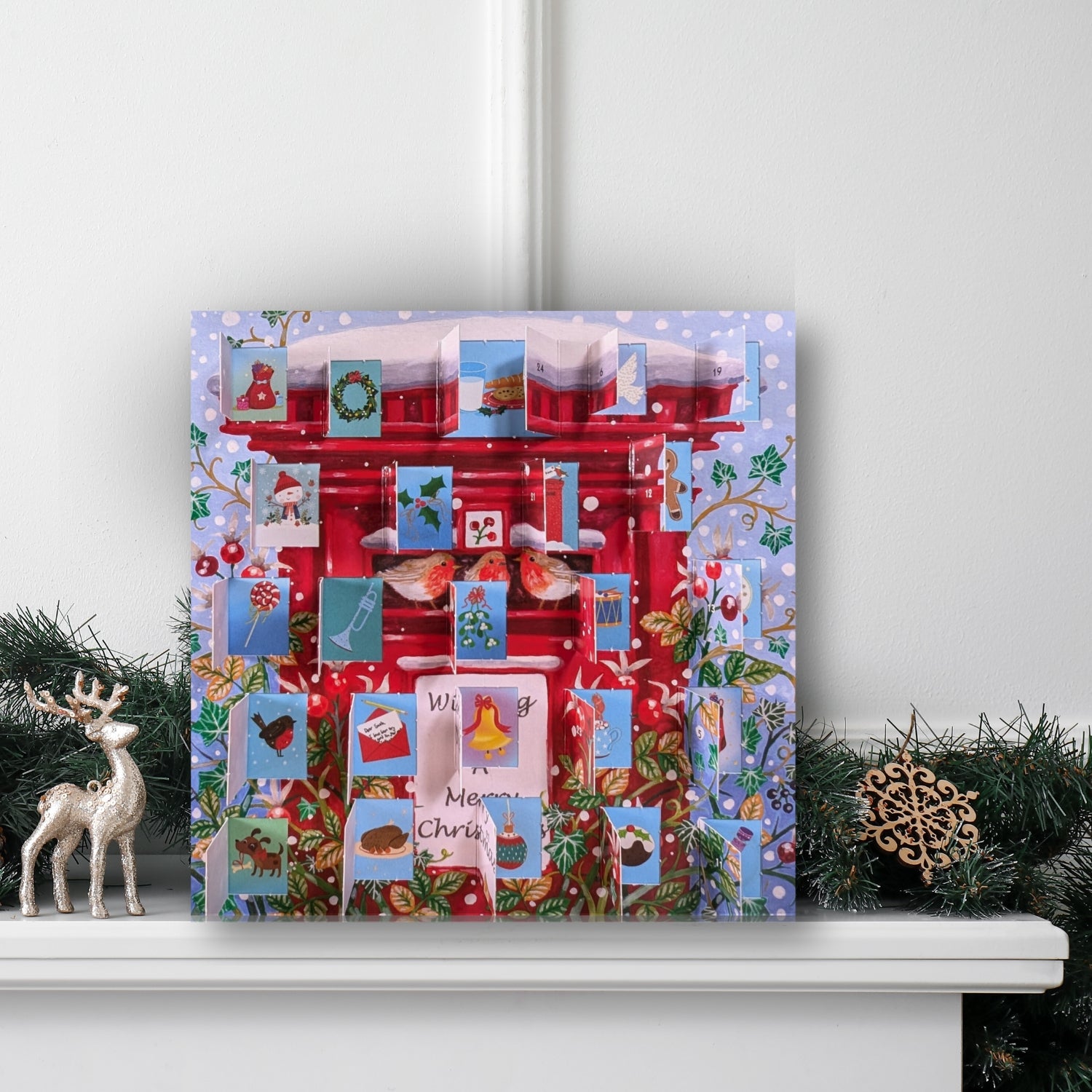 Traditional Advent Calendar Red Robin Home! Christmas Advent Calendar ...