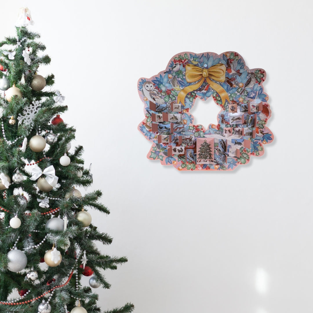 Traditional Large Advent Calendar Christmas Wreath Shaped Advent Calen ...