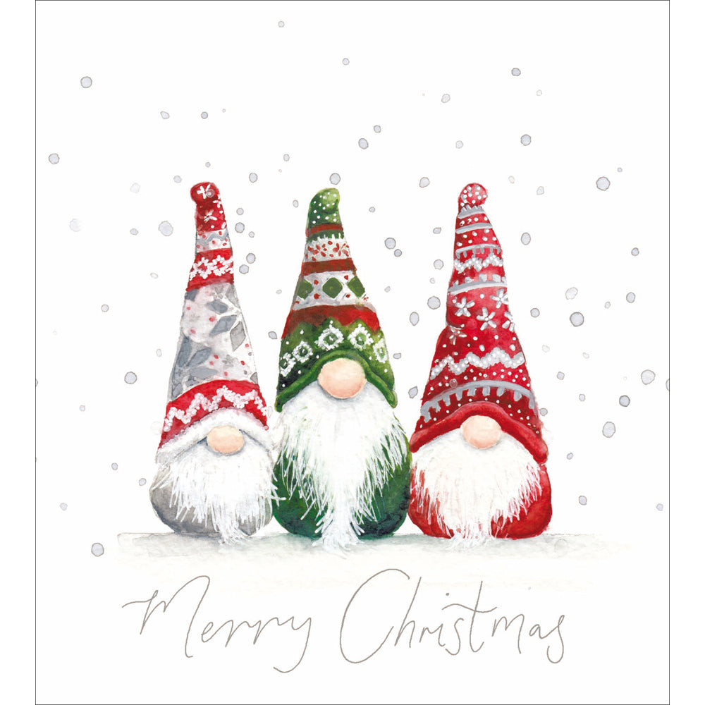 Pack Of 5 Merry Christmas Snowy Gonk Trio! Charity Christmas Cards ...