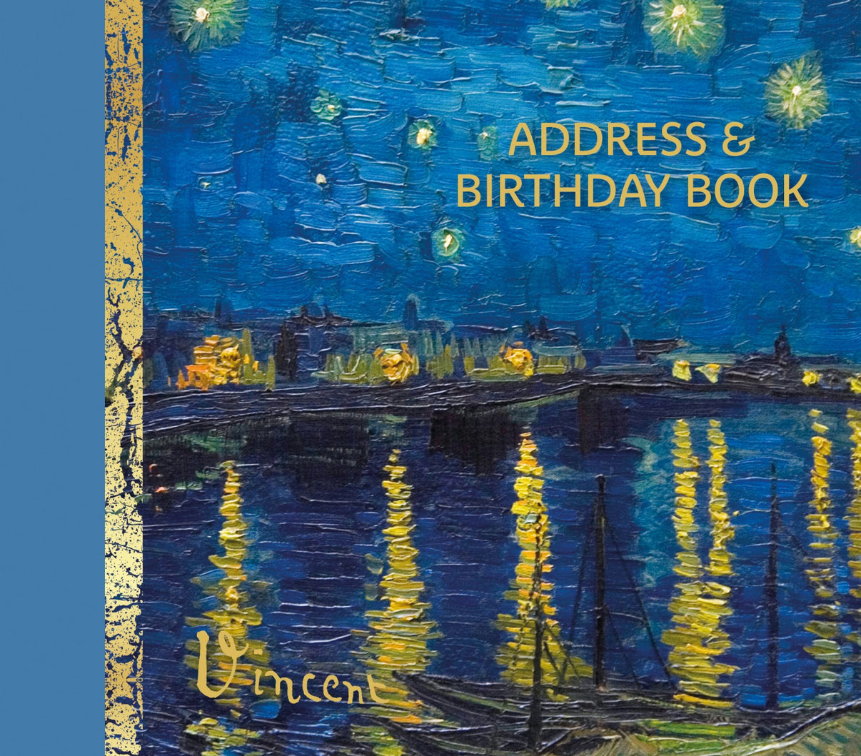 Gifted Stationery Address & Birthday Book Van Gogh Starry Night Design ...