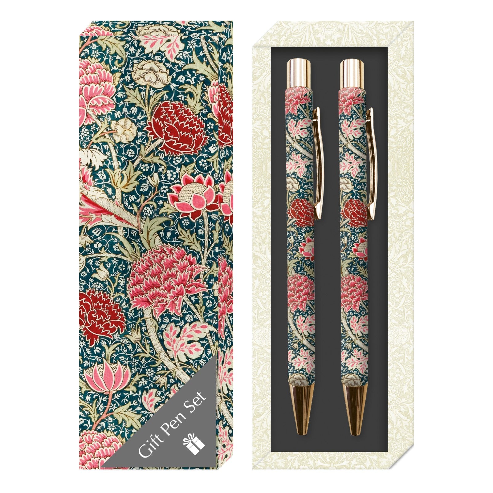 Gifted Stationery Twin Pen Set William Morris Design Pair Pens In Gift ...