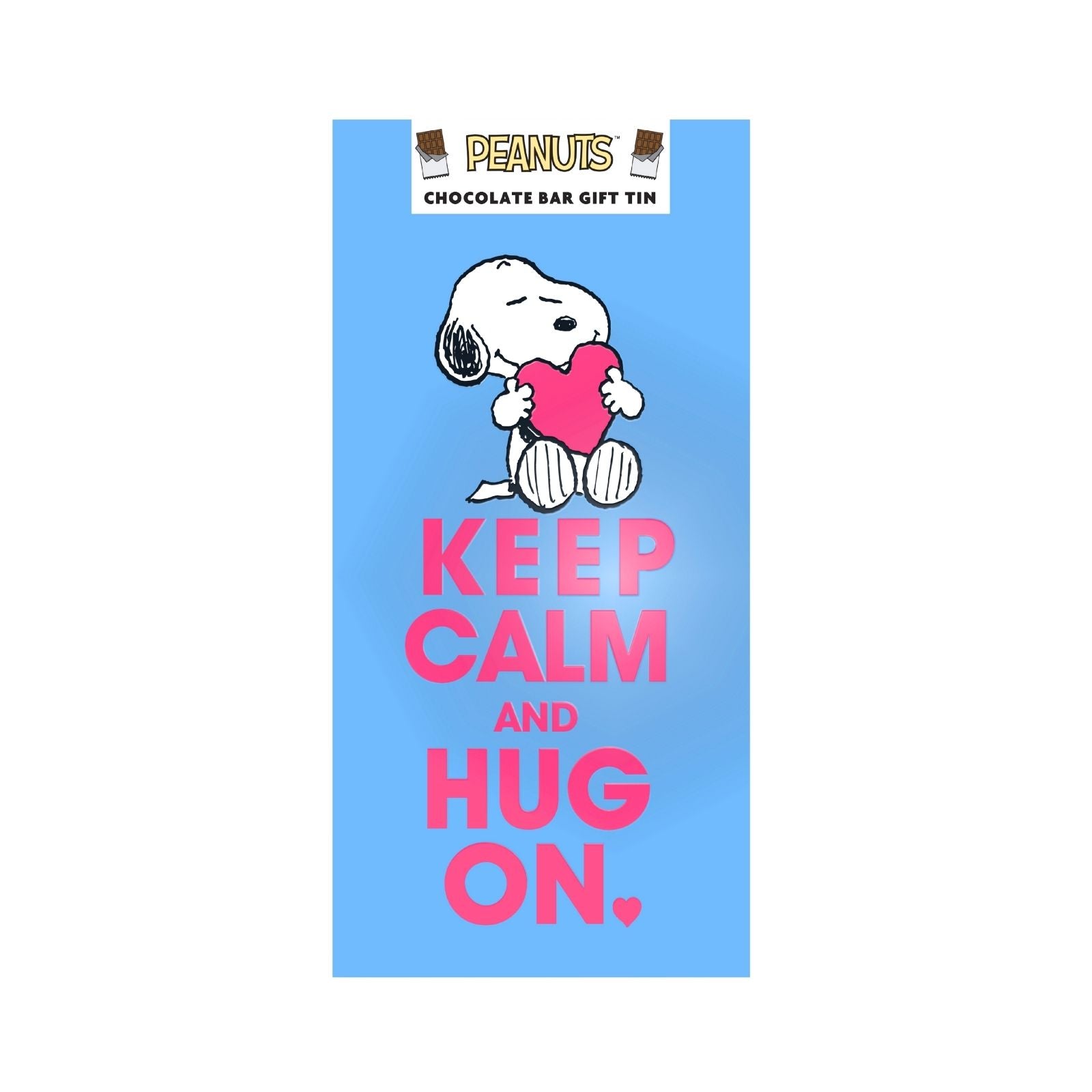 Peanuts Snoopy Keep Calm & Hug On Chocolate Bar Gift Tin Collectable G ...