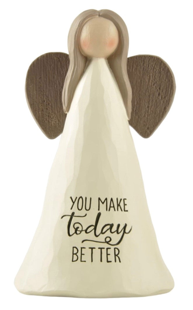 Feather & Grace Angel Figurine You Make Today Better Guardian Angel ...