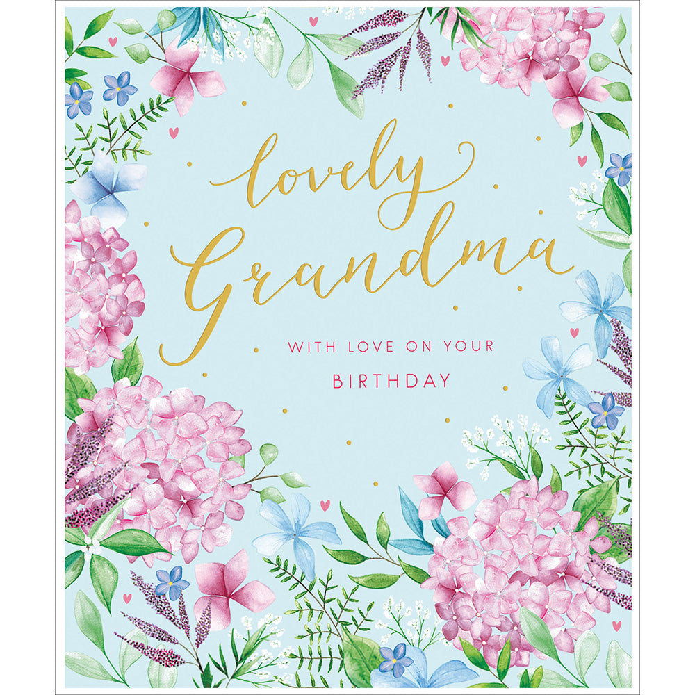 Lovely Grandma With Love Foiled Birthday Greeting Card – Love Kate's