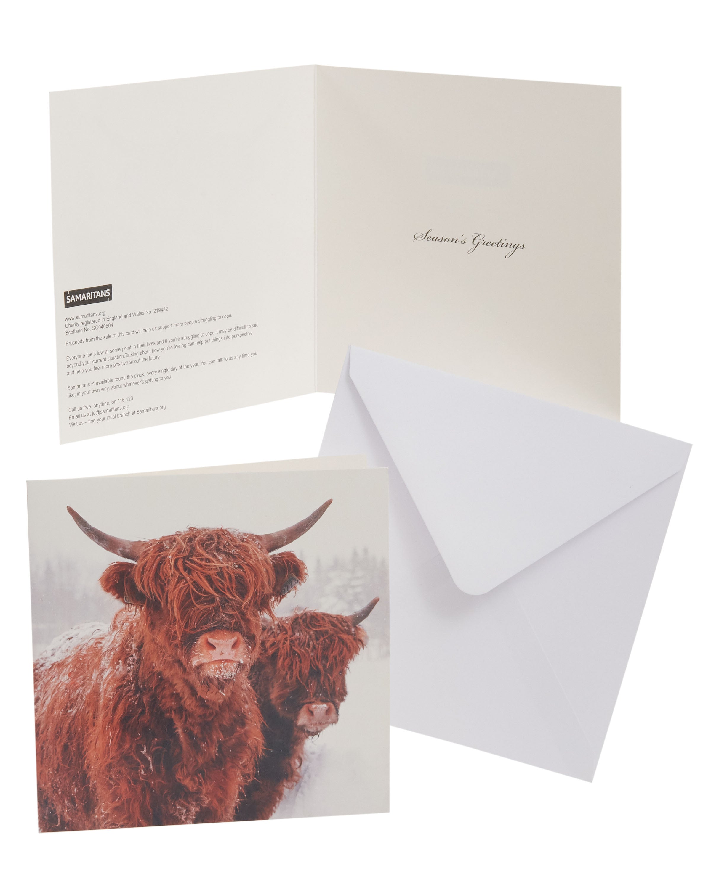 Box of 16 Festive Farm Animals Samaritans Charity Christmas Cards ...