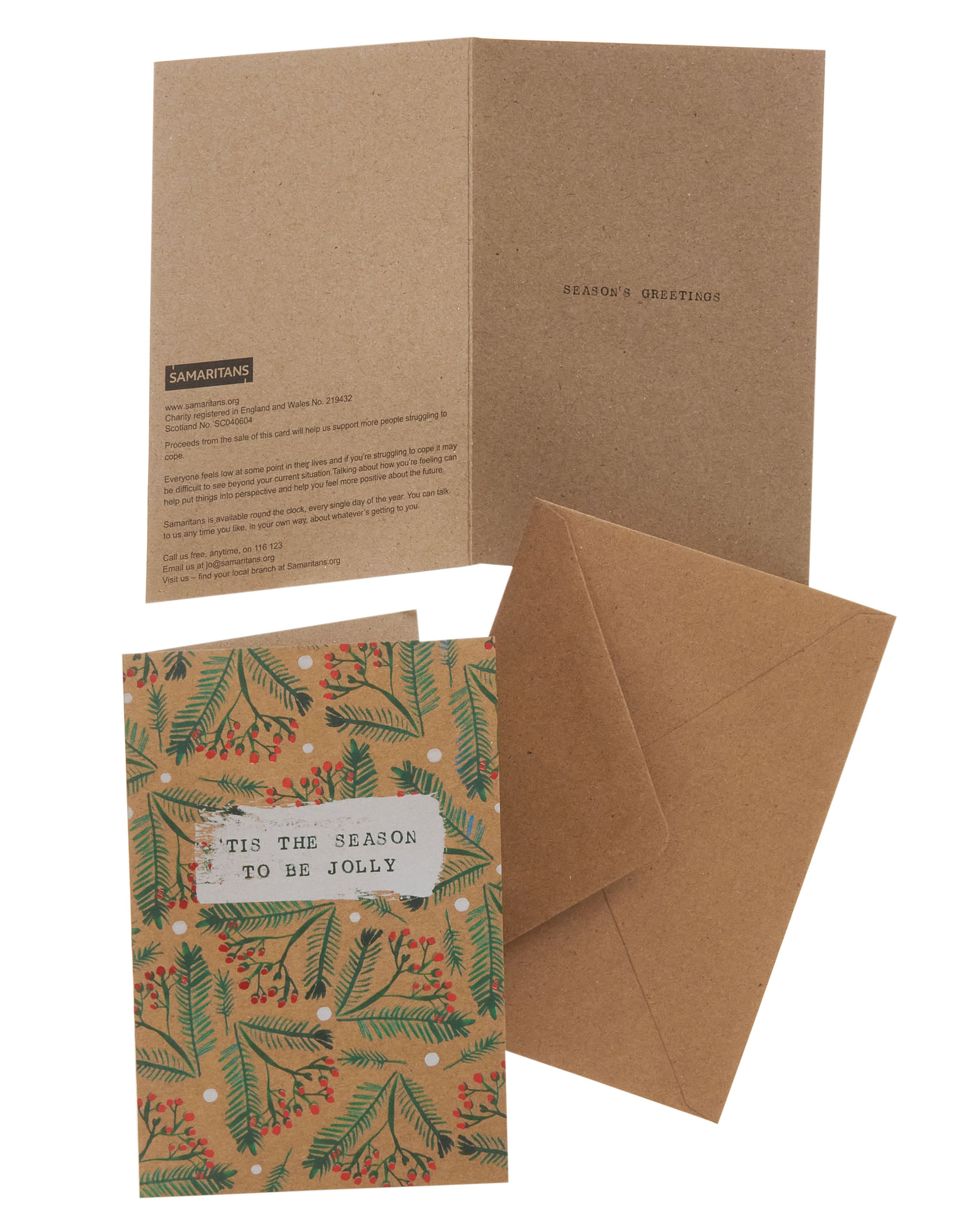 Box of 8 The Season To Be Jolly Samaritans Charity Christmas Cards ...