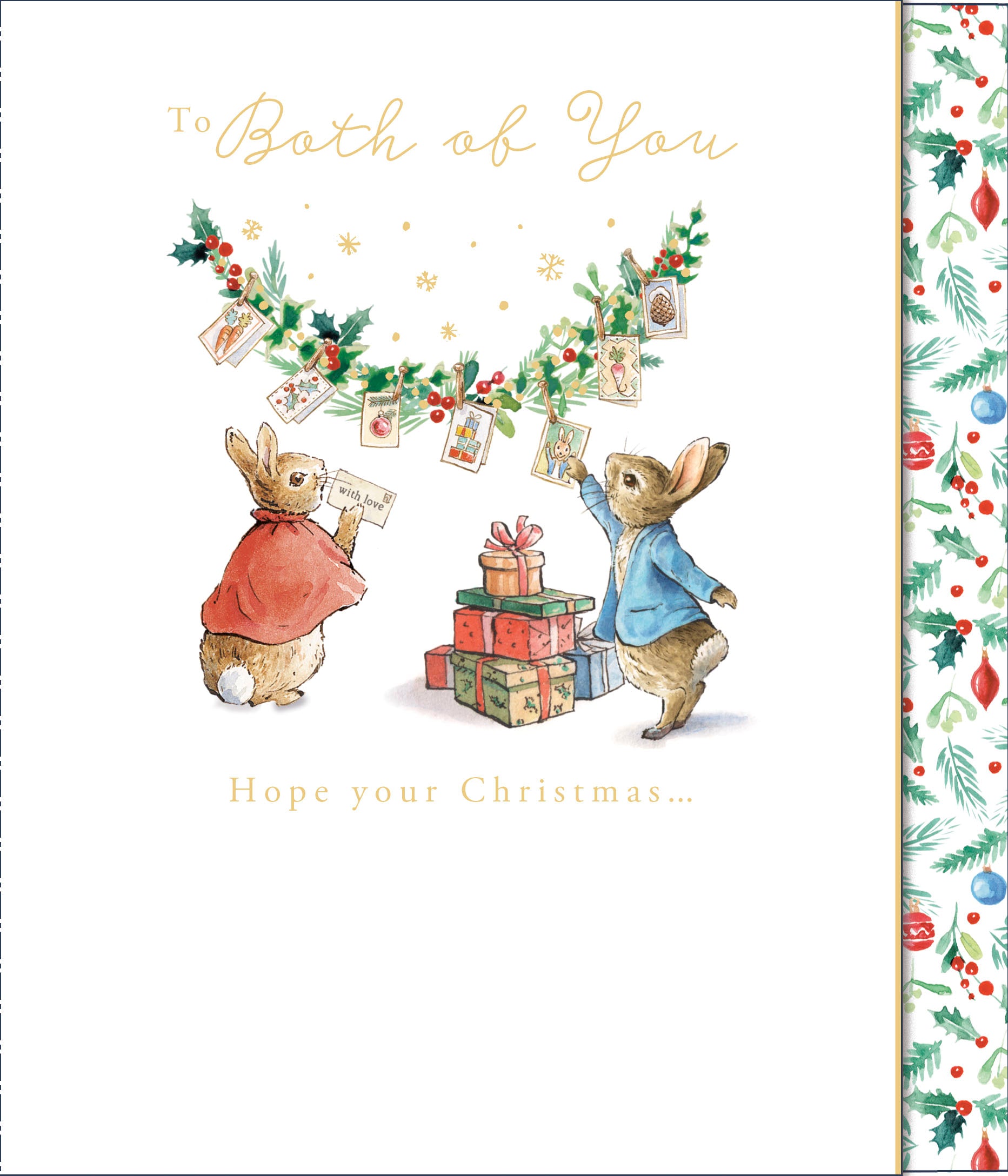 Peter Rabbit To Both Of You With Love Cute Christmas Card – Love Kate's