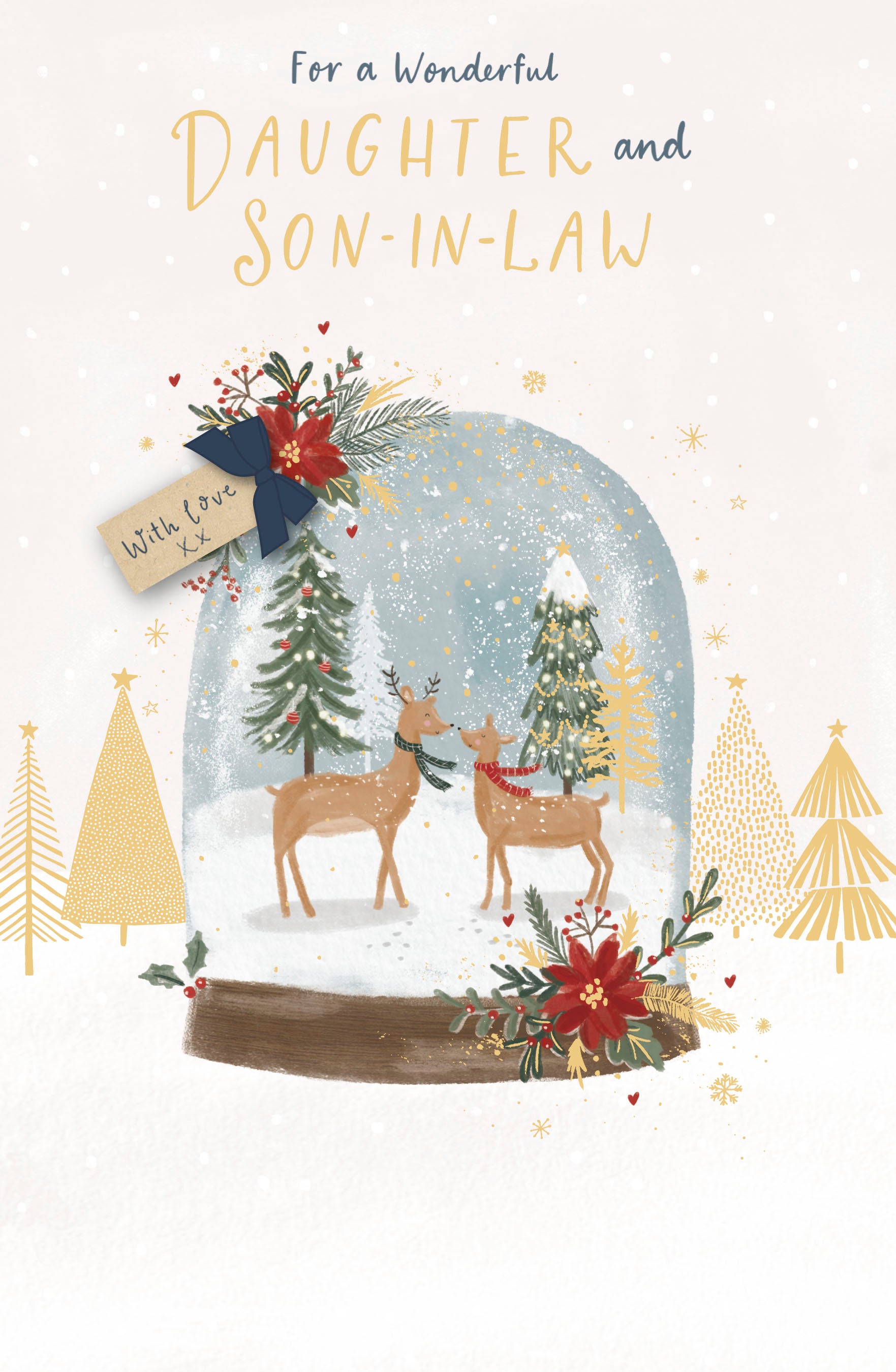 Wonderful Daughter & Son-In-Law Embellished Christmas Card – Love Kate's