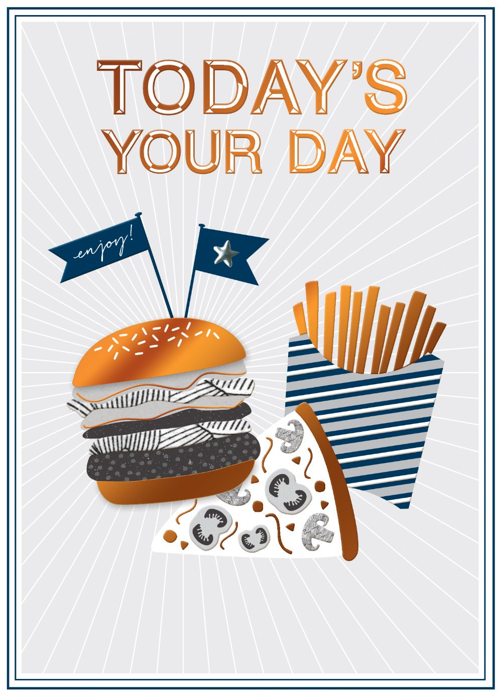 Today's Your Day Enjoy! Embellished Birthday Greeting Card – Love Kate's