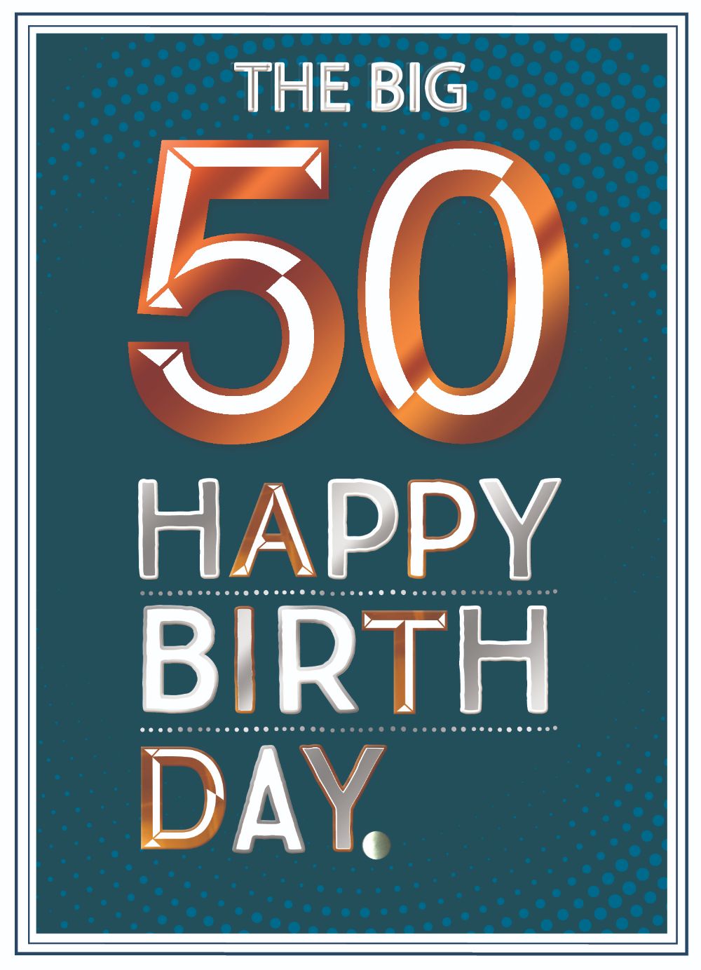 The Big 50 Milestone 50th Embellished Birthday Greeting Card – Love Kate's