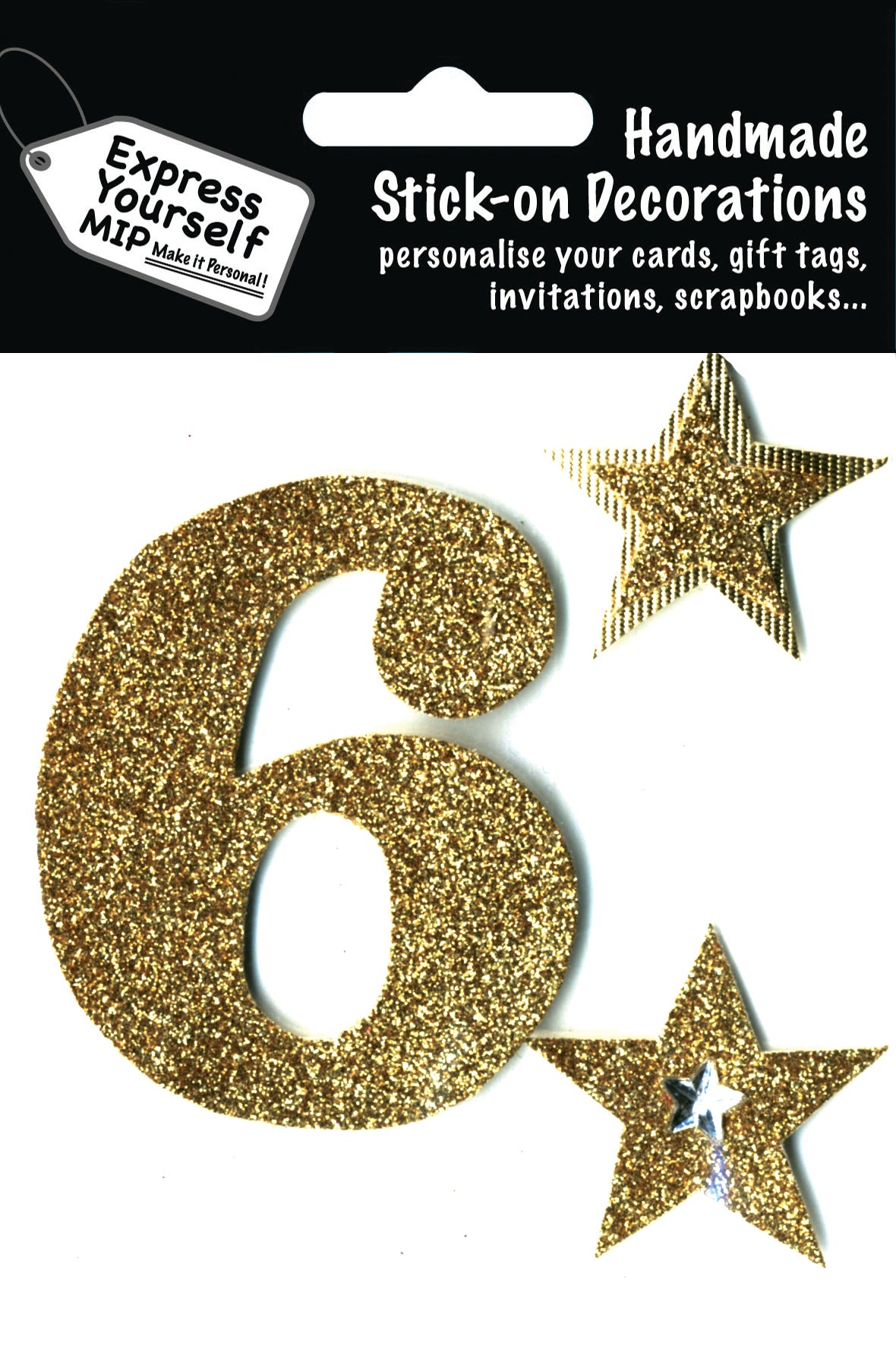Gold Large Number 6 DIY Greeting Card Toppers – Love Kate's