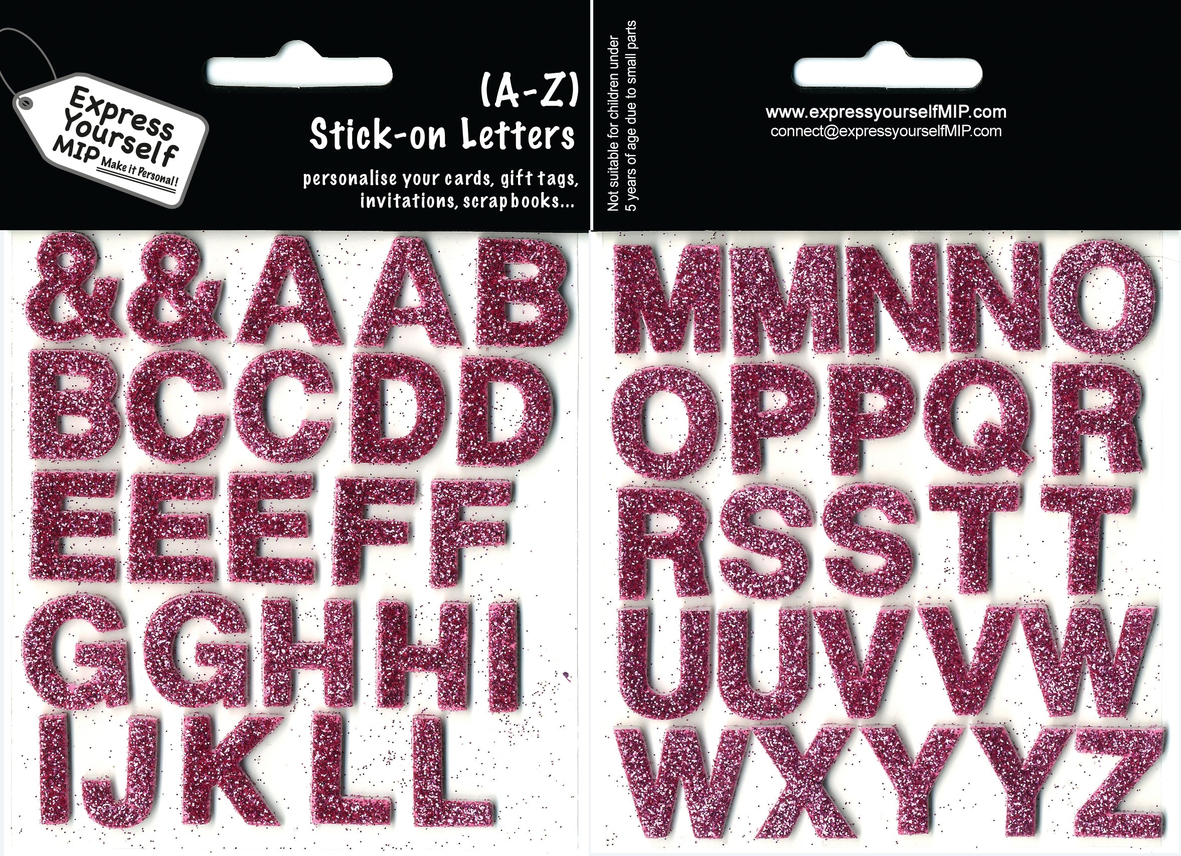 A-Z Pink Complete Alphabet Letters DIY Card Toppers – Love Kate's