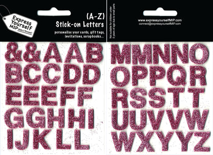 A-Z Pink Complete Alphabet Letters DIY Card Toppers – Love Kate's
