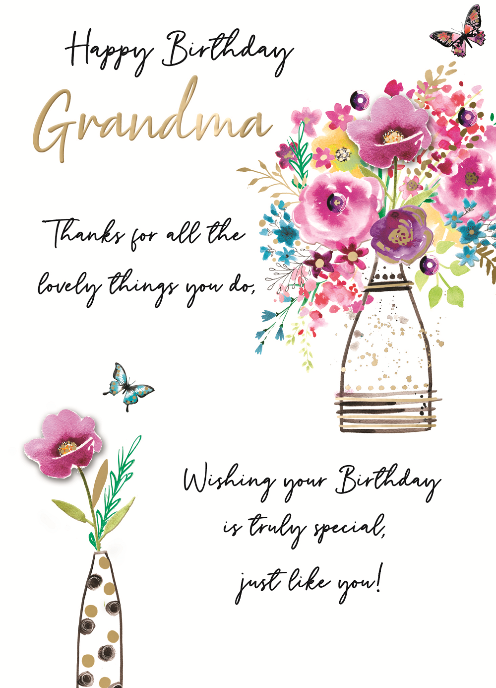 Grandma Truly Special Embellished Birthday Greeting Card – Love Kate's